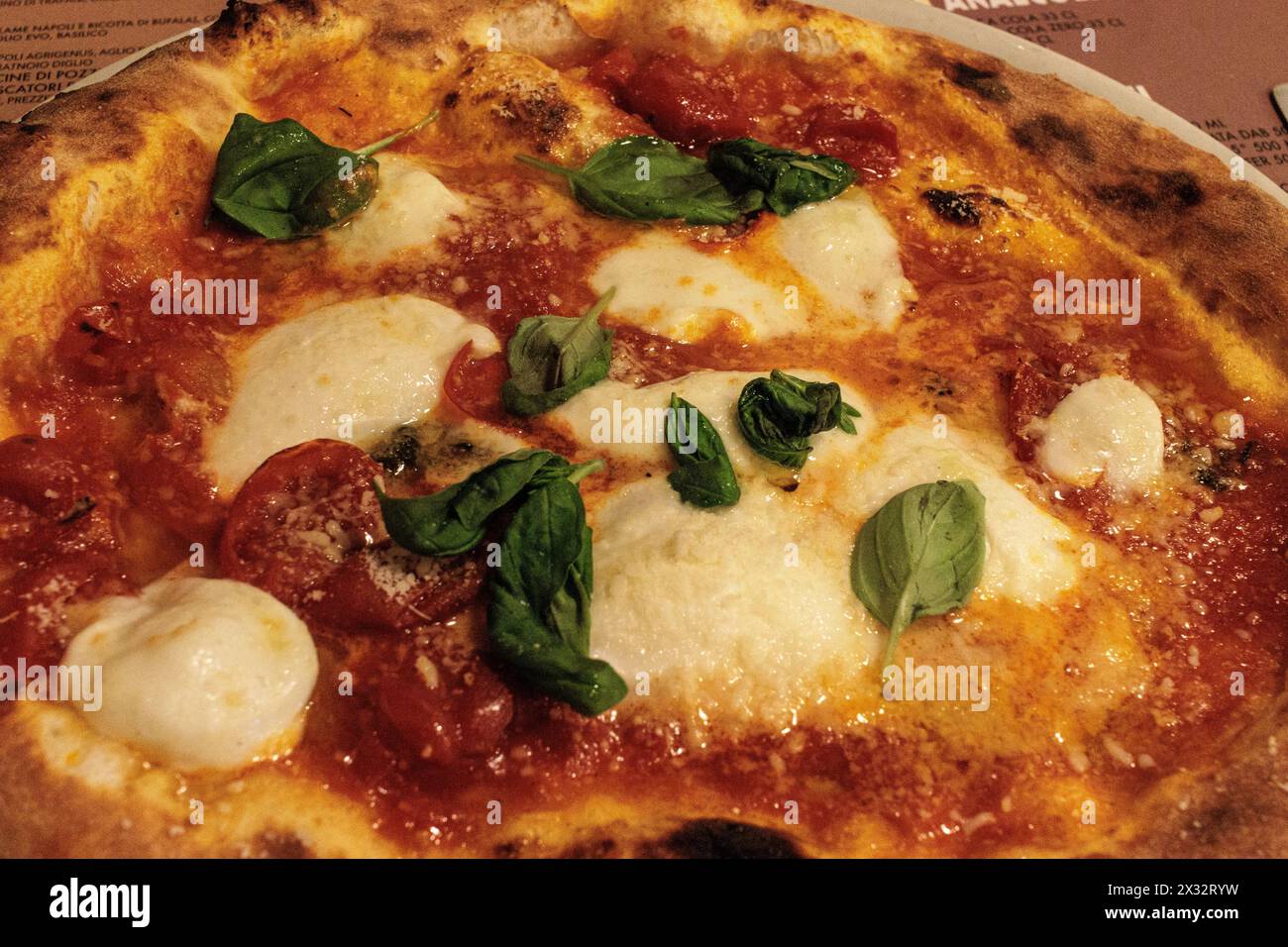 Pizza margherita cheese tomatoes hi-res stock photography and images - Alamy