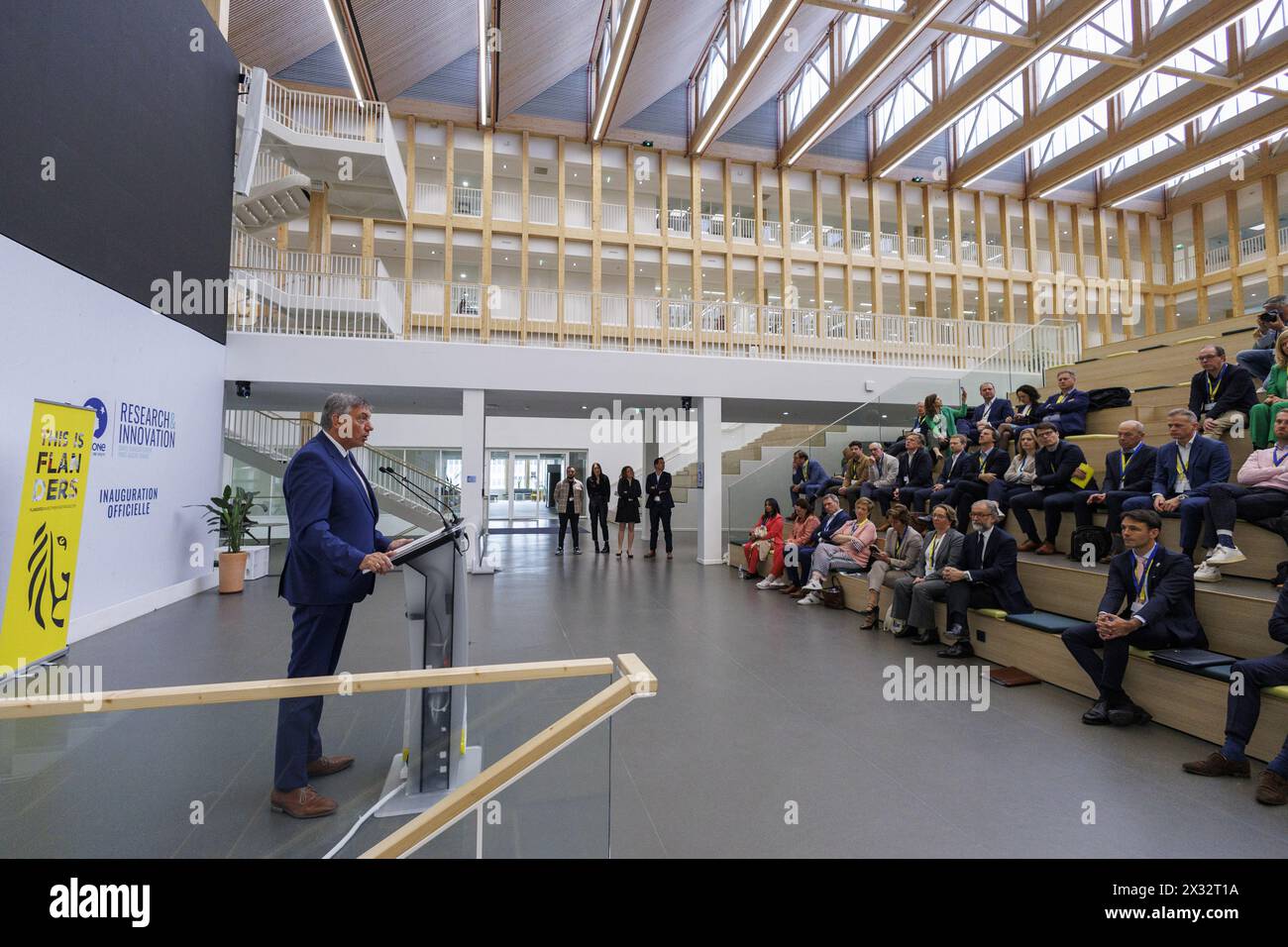 Gif Sur Yvette, France. 24th Apr, 2024. Flemish Minister President Jan ...