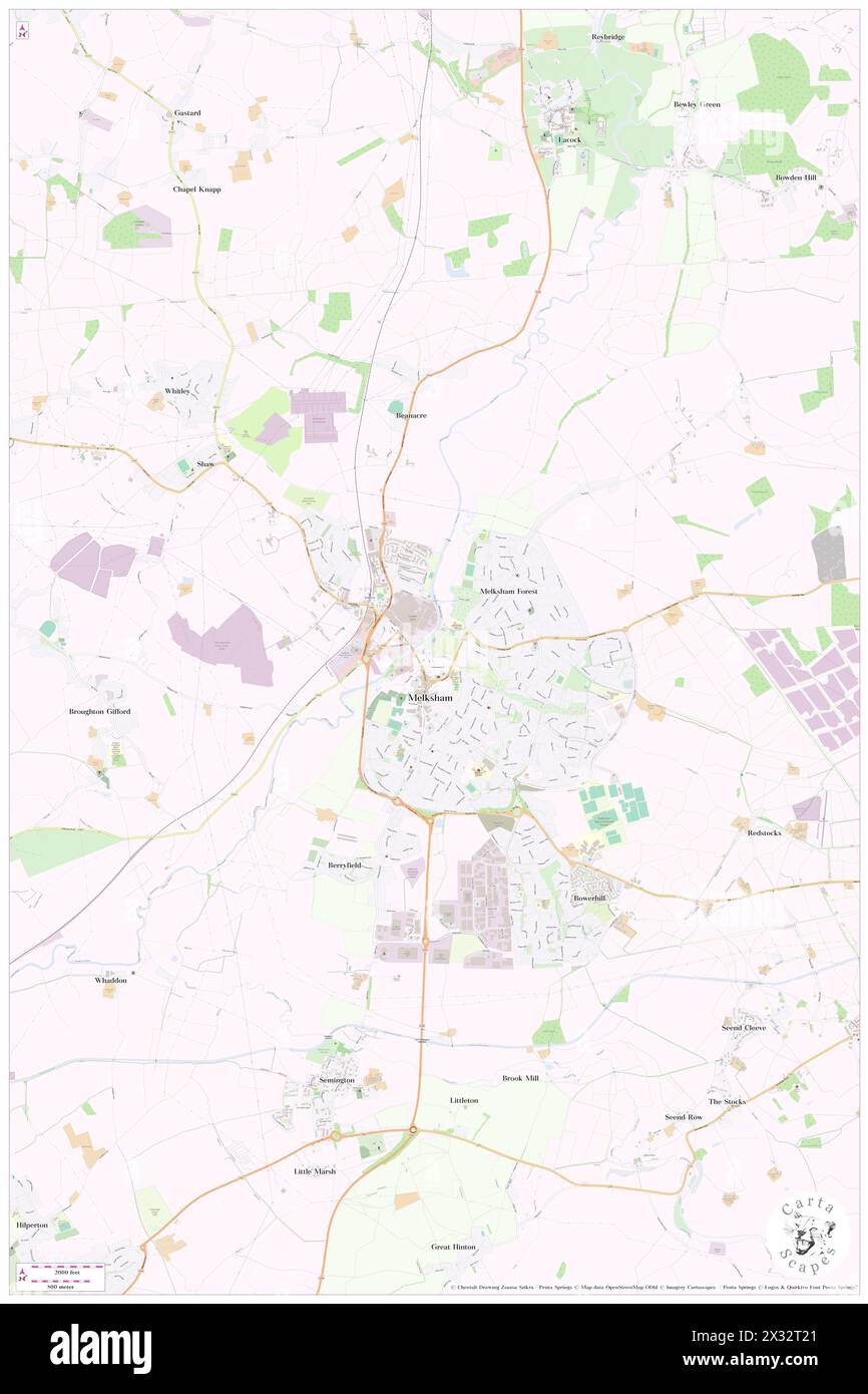 Melksham map hi-res stock photography and images - Alamy