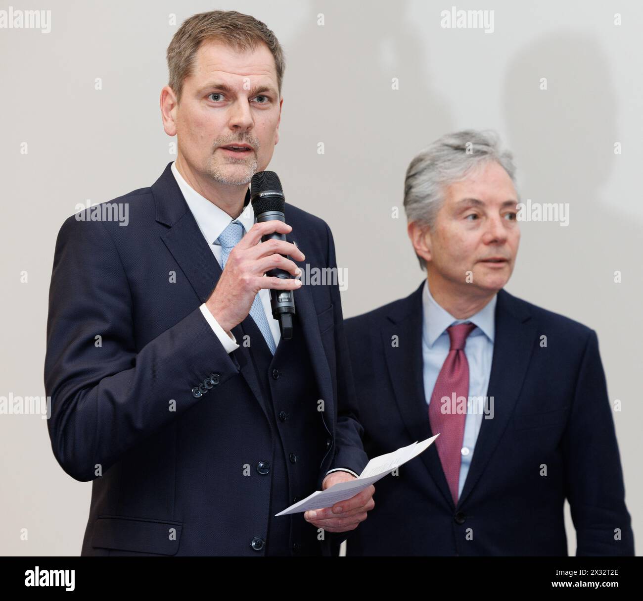 Brussels, Belgium. 24th Apr, 2024. Federal mediators David Baele and ...