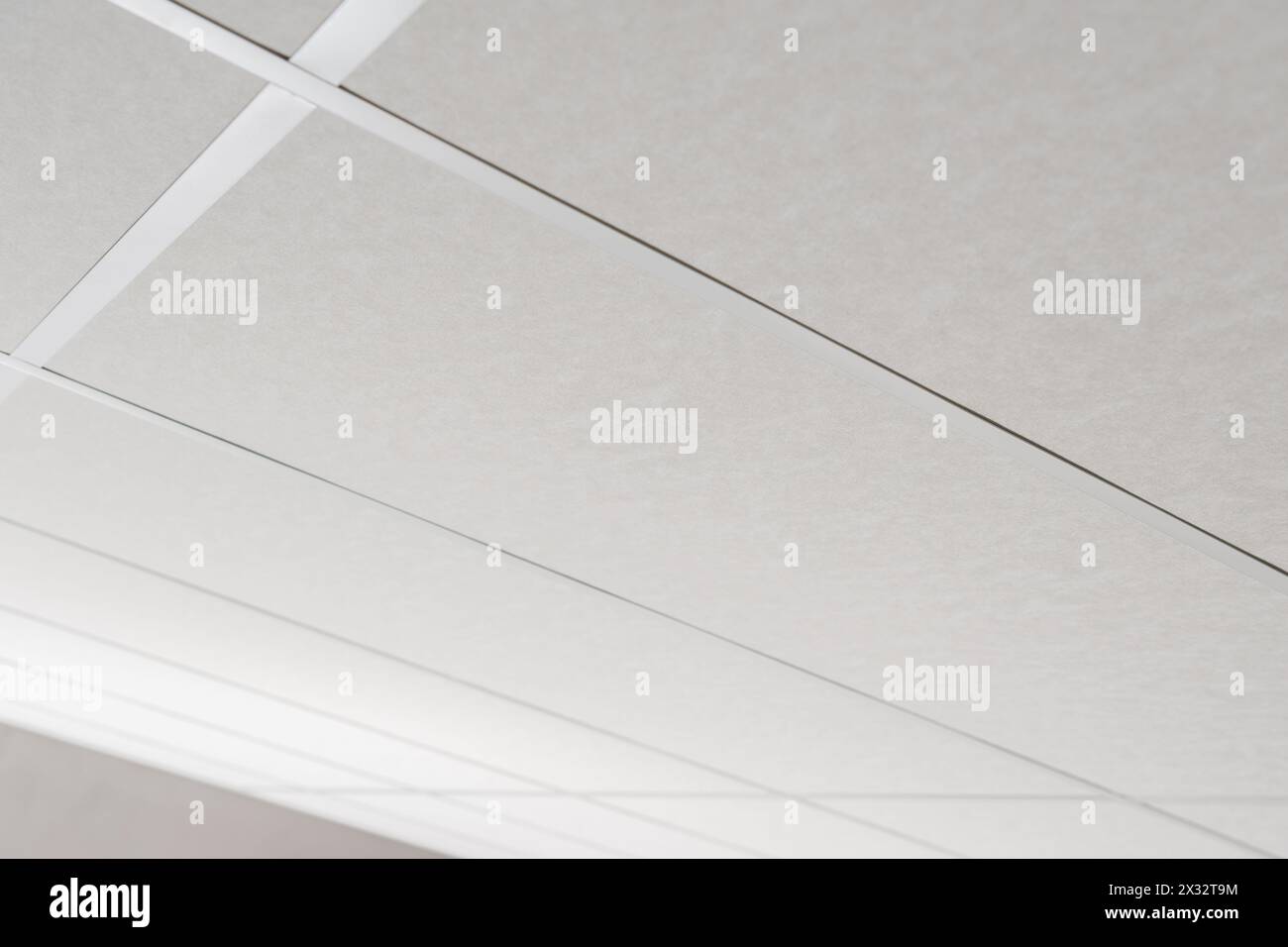 Modern Commercial Suspended Ceiling Close Up Photo. Industrial Theme ...
