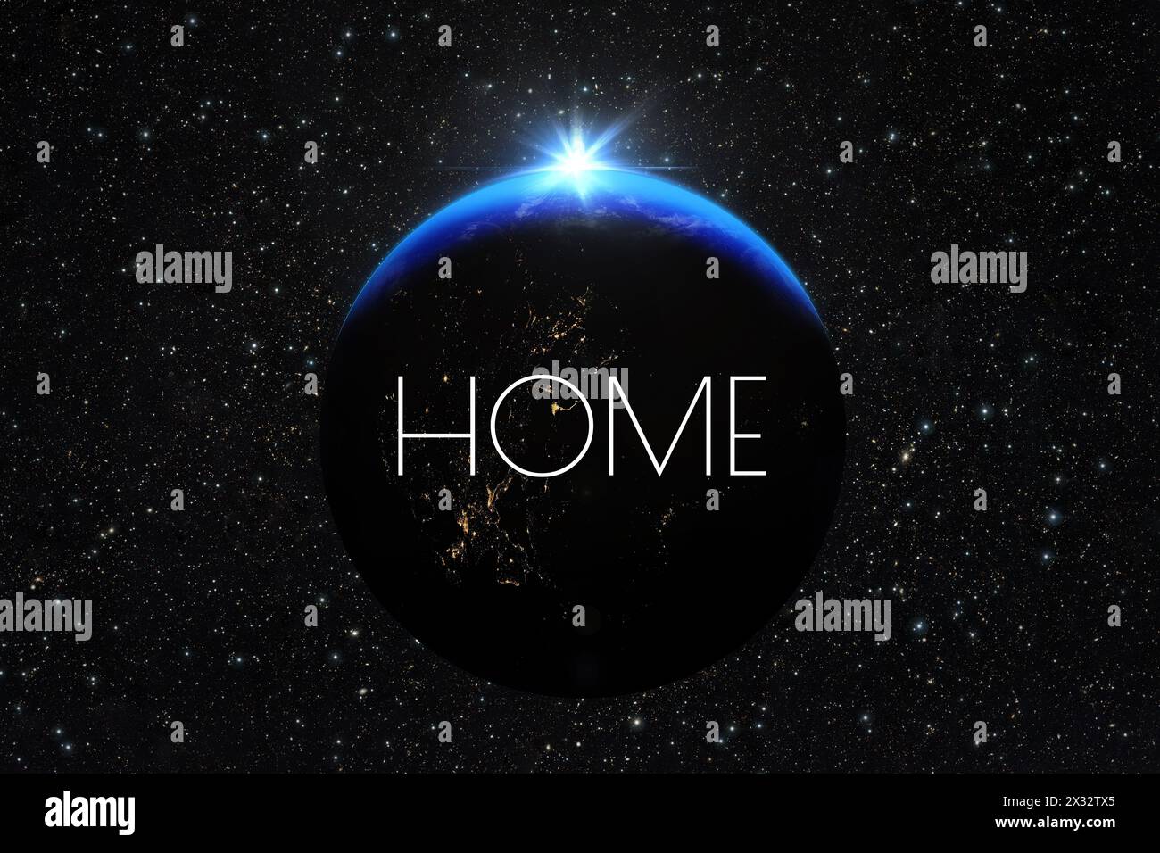 Home planet in space hi-res stock photography and images - Alamy