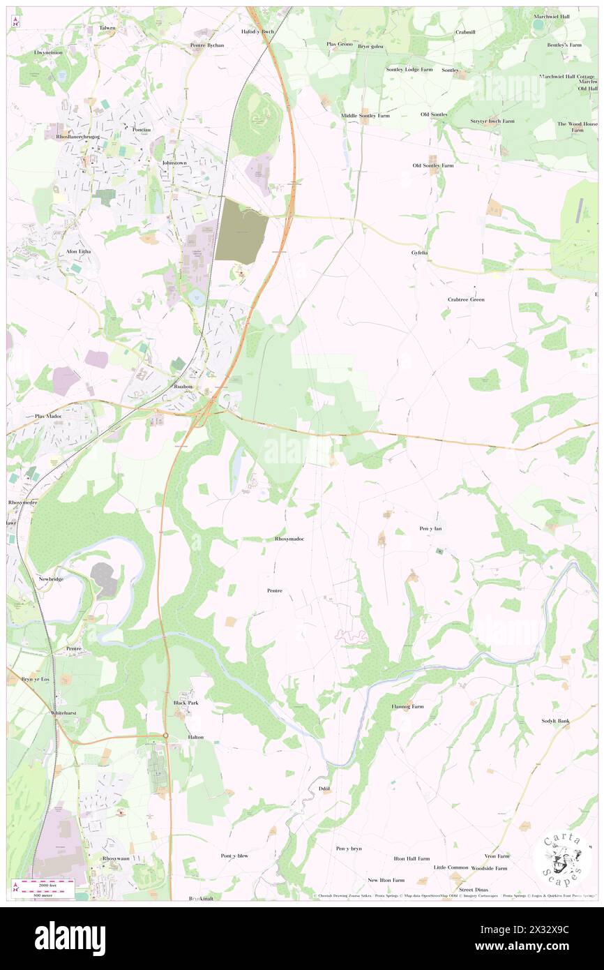 Map of wrexham hi-res stock photography and images - Alamy