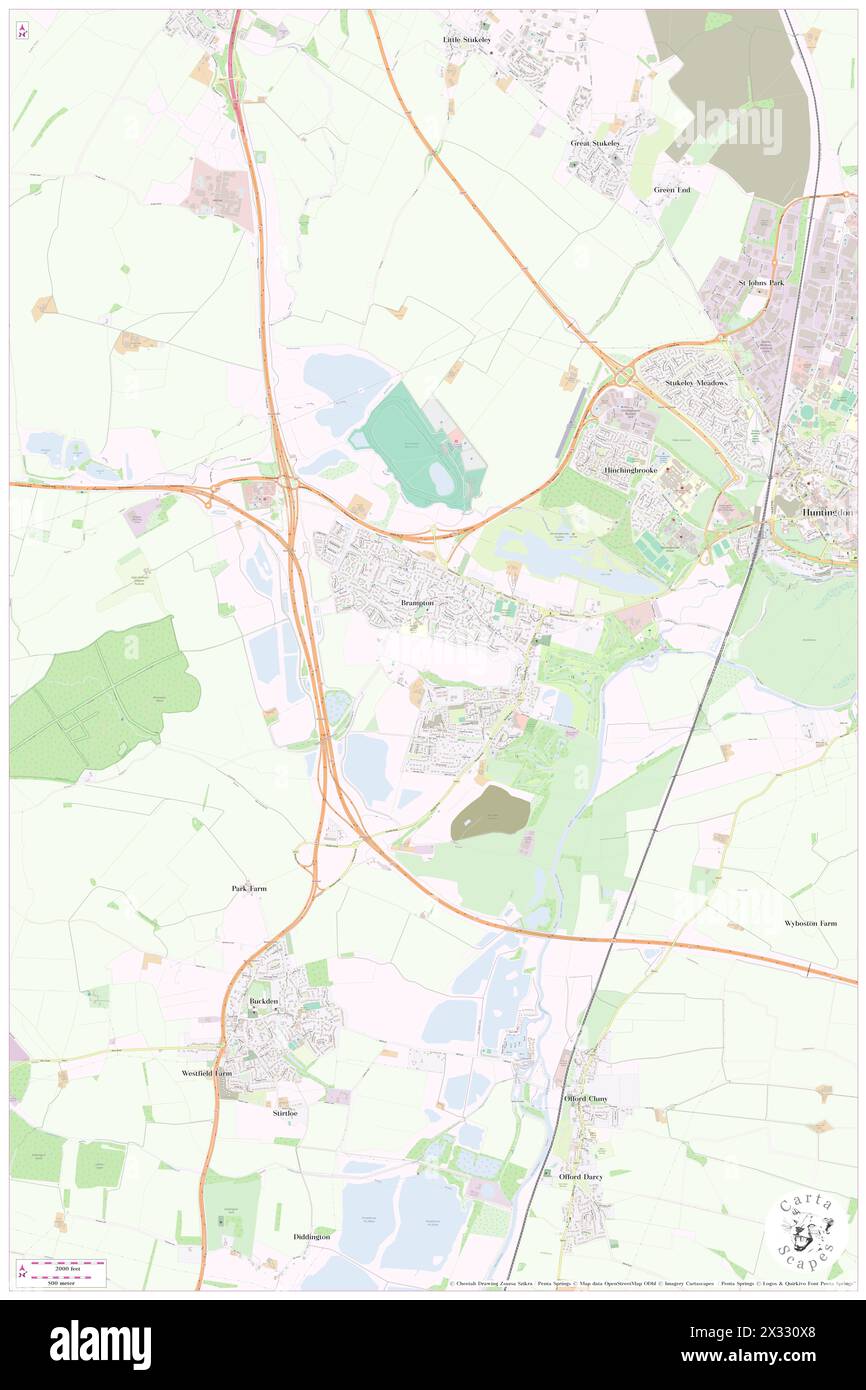 Brampton map hi-res stock photography and images - Alamy