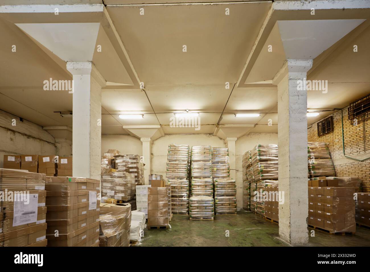 Storage room with construction materials Stock Photo - Alamy