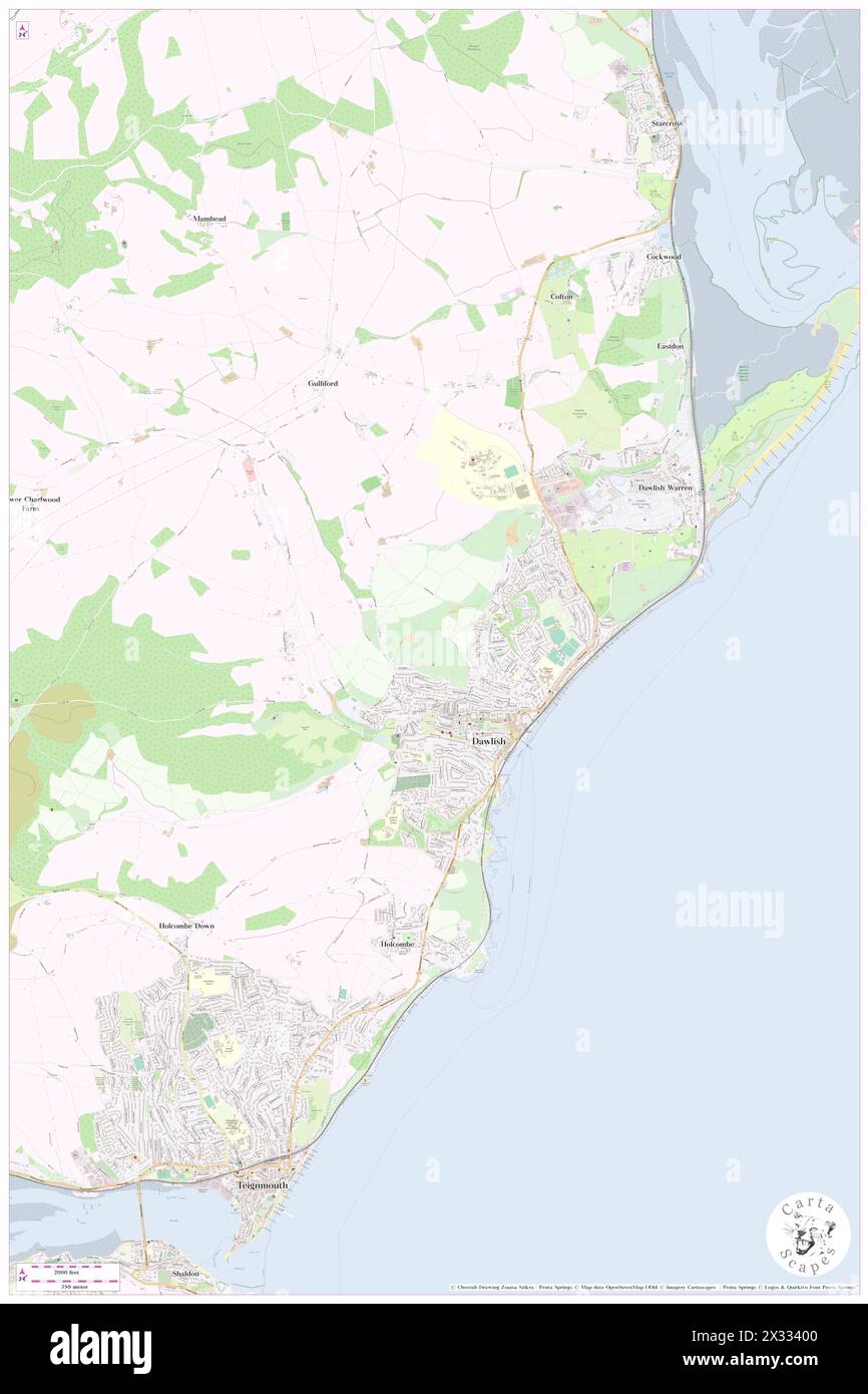 Map of dawlish hi-res stock photography and images - Alamy