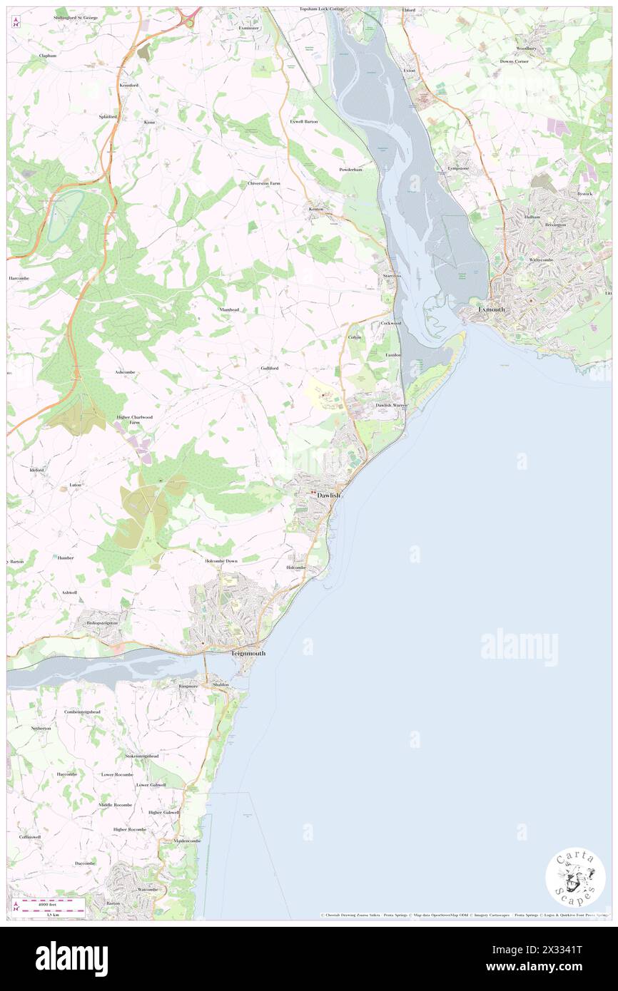 Map of dawlish hi-res stock photography and images - Alamy
