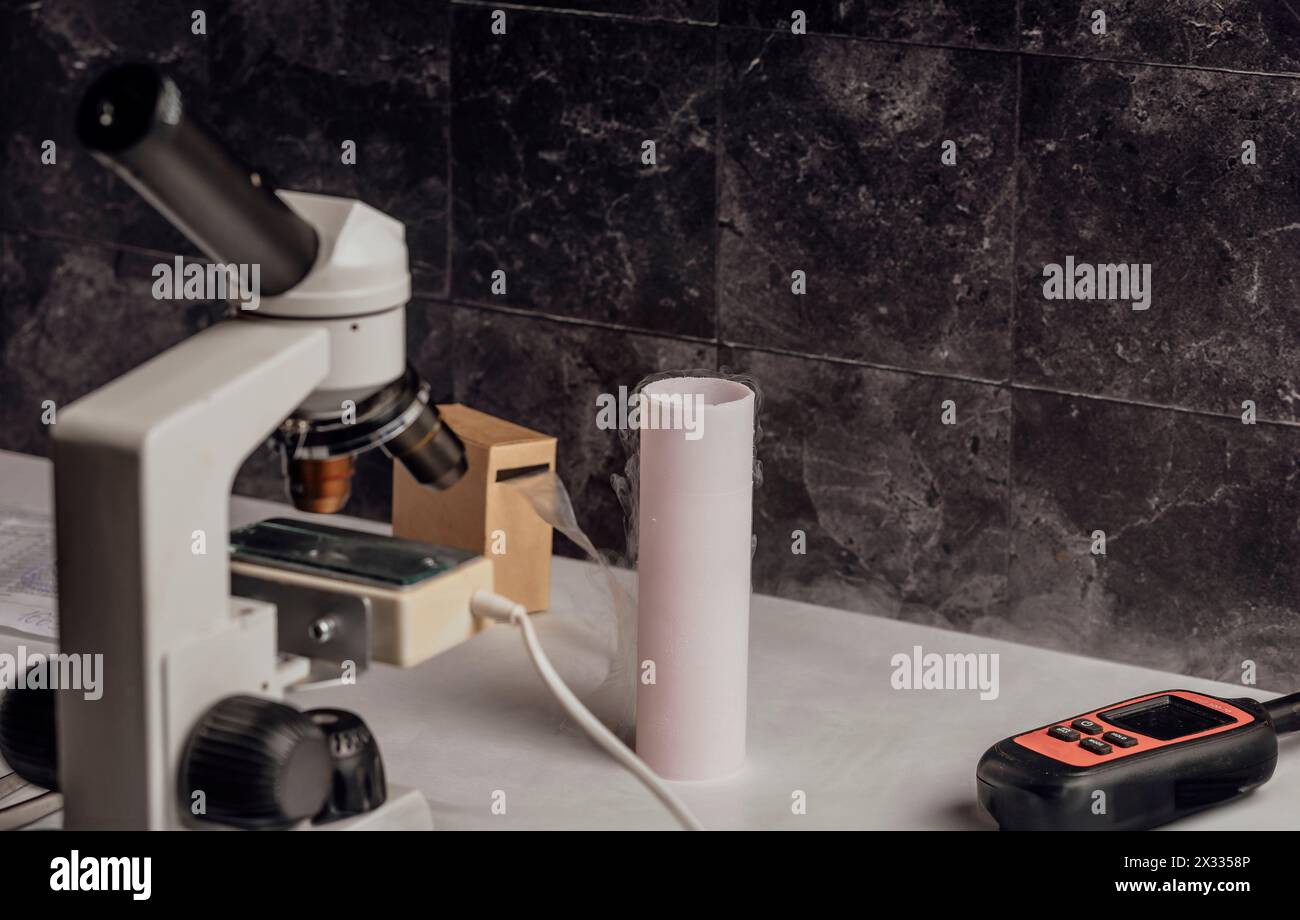 lab setup dedicated to the study of animal reproduction, featuring a ...