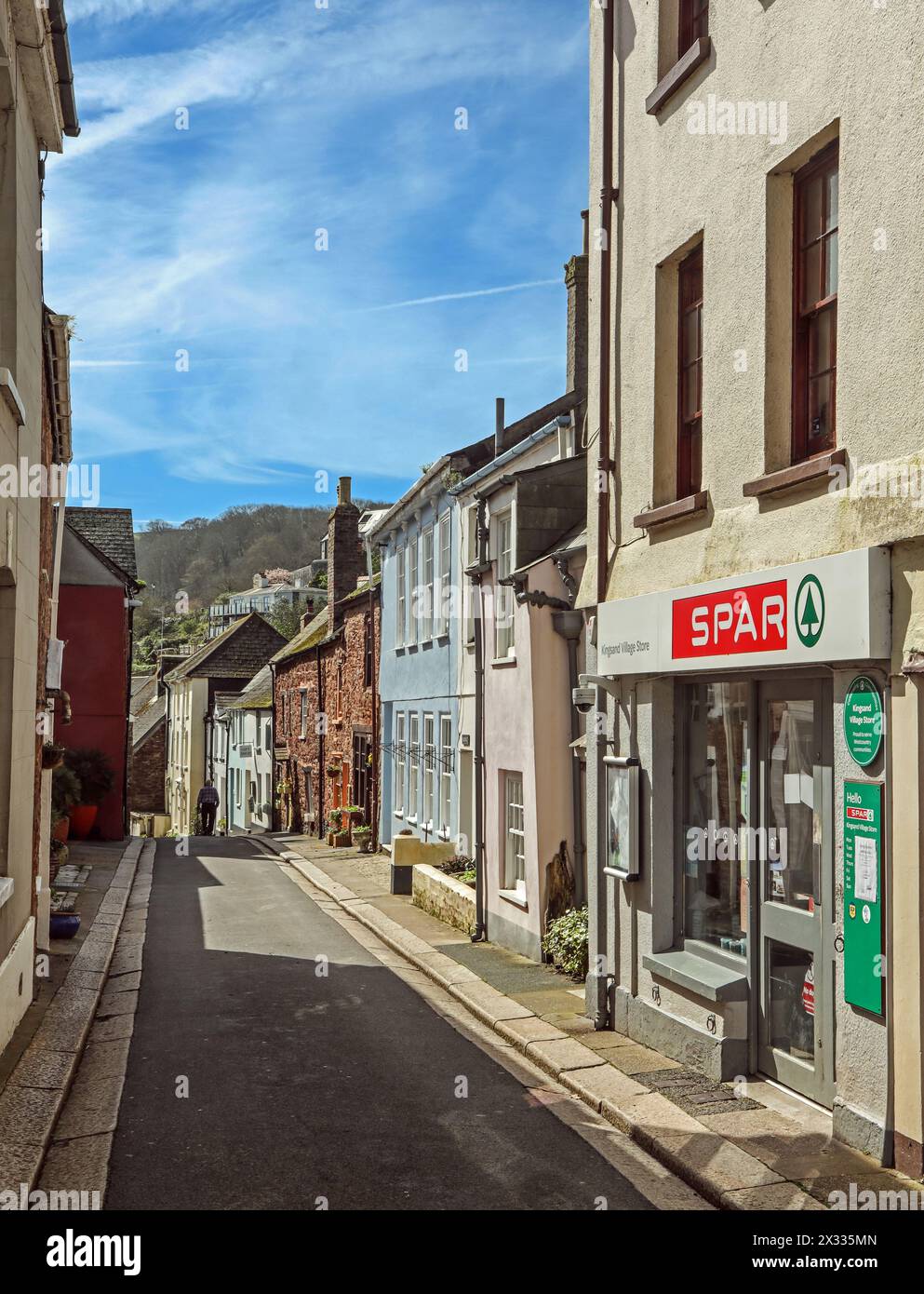 A Spar convenience store at the top of King Street, Kingsand iin south ...