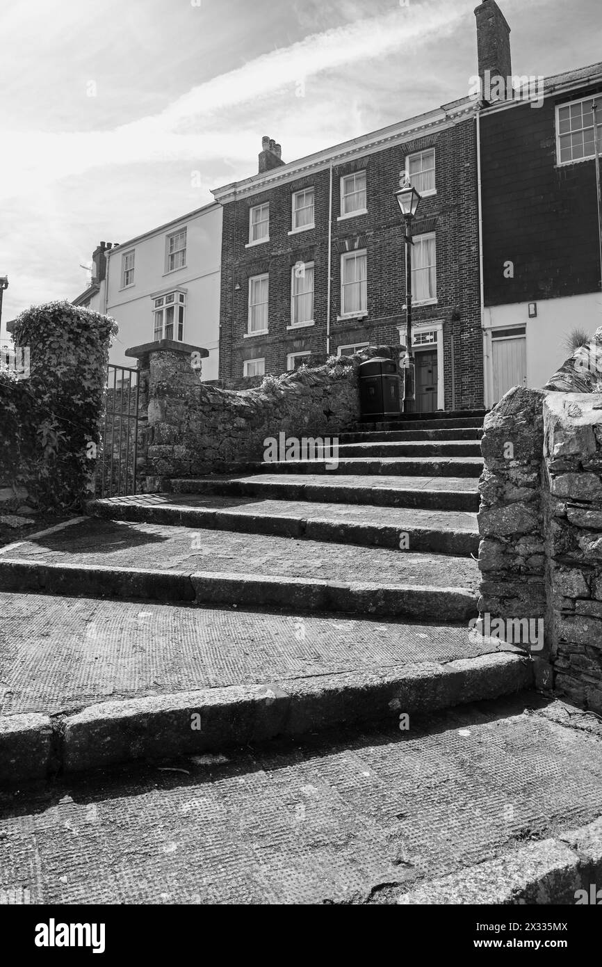 Steps off of Garrett Street in Cawsand on the Rame Peninsula in ...