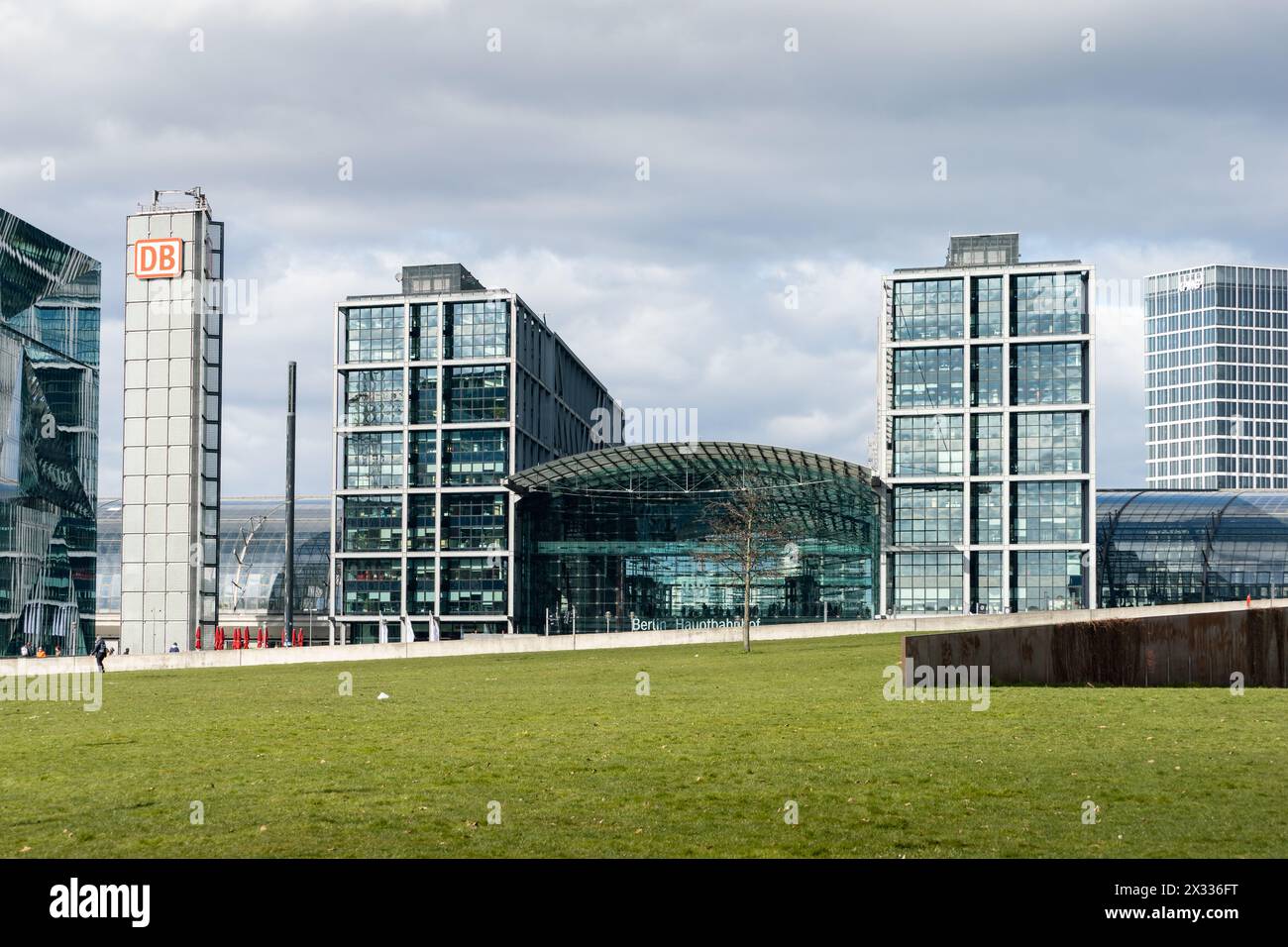 Berlin central station building exterior in the Europacity district ...