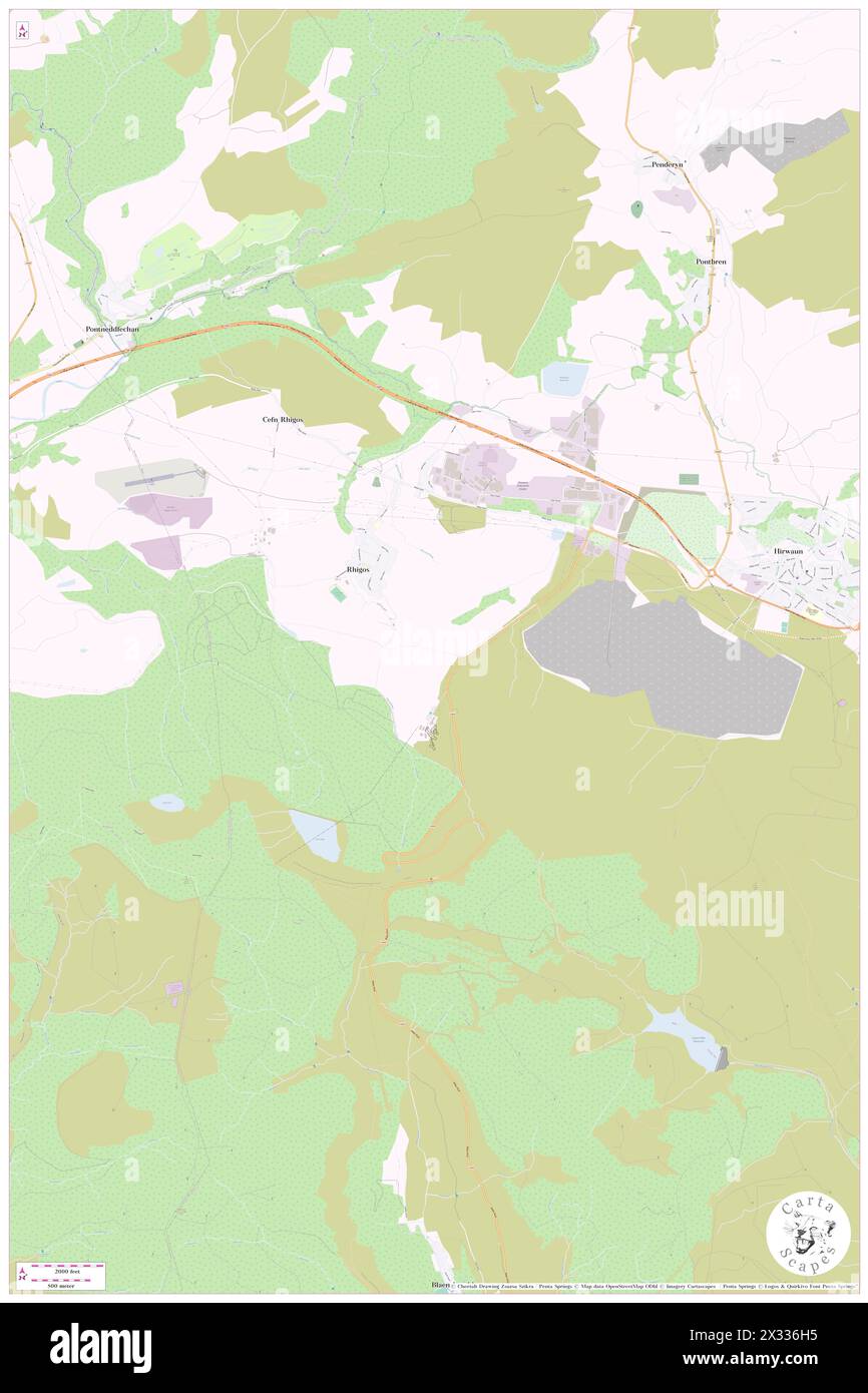 Rhondda map hi-res stock photography and images - Alamy