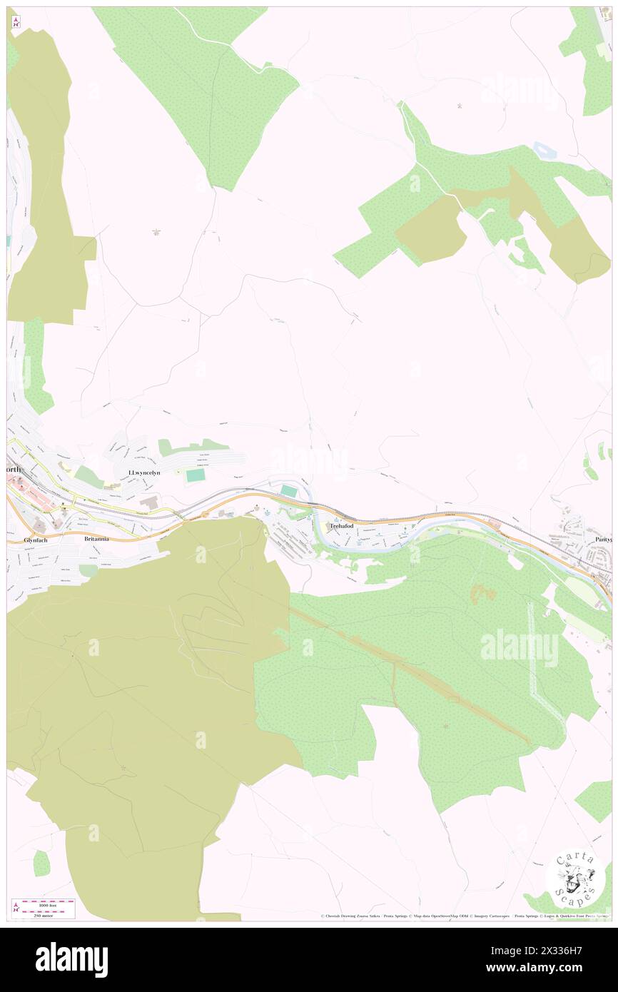 Rhondda map hi-res stock photography and images - Alamy