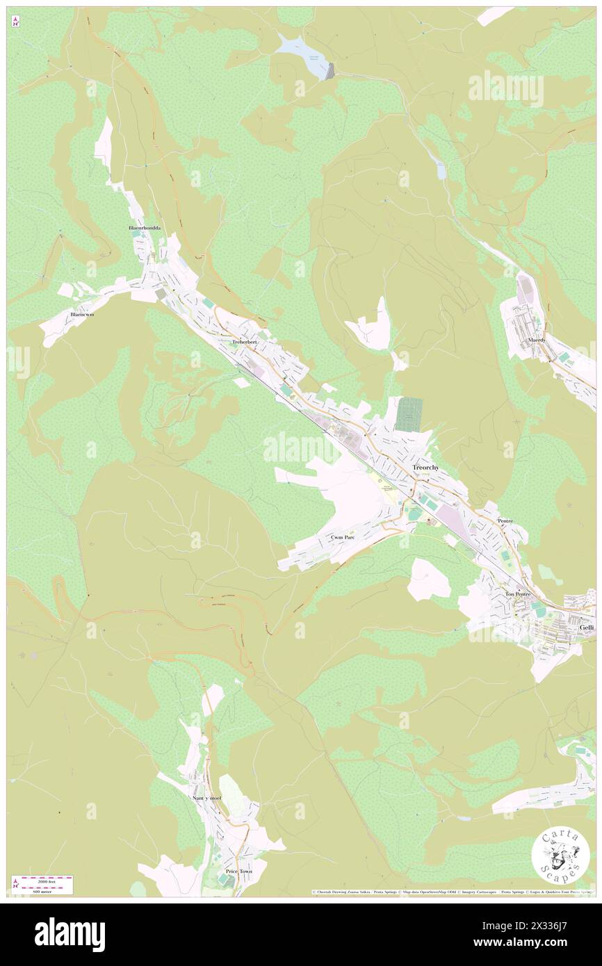 Rhondda map hi-res stock photography and images - Alamy