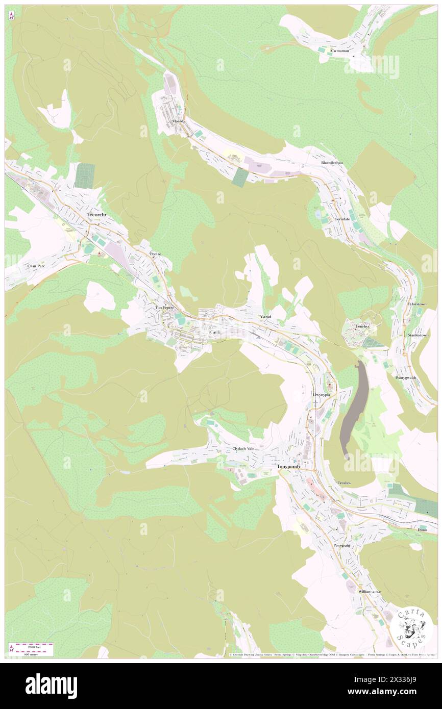 Rhondda map hi-res stock photography and images - Alamy