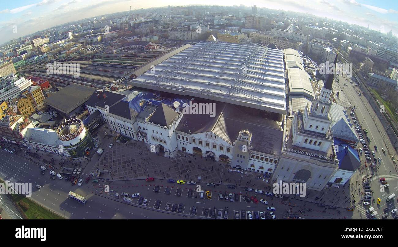 MOSCOW, RUSSIA - NOV 09, 2013: (view from unmanned quadrocopter ...