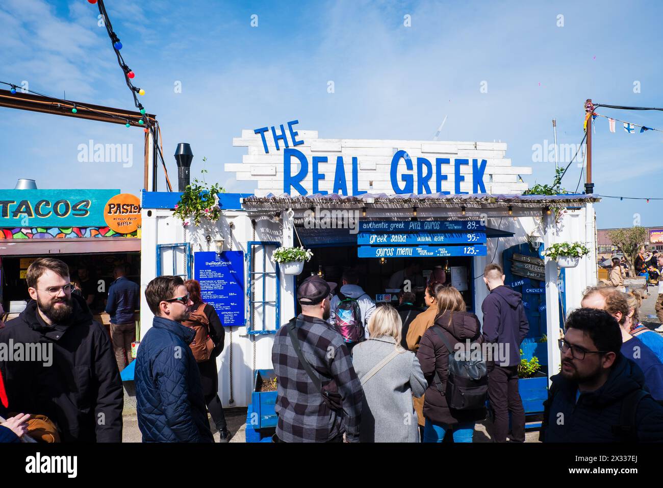 Copenhagen, Denmark - April 6, 2024: Reffen is largest street food ...