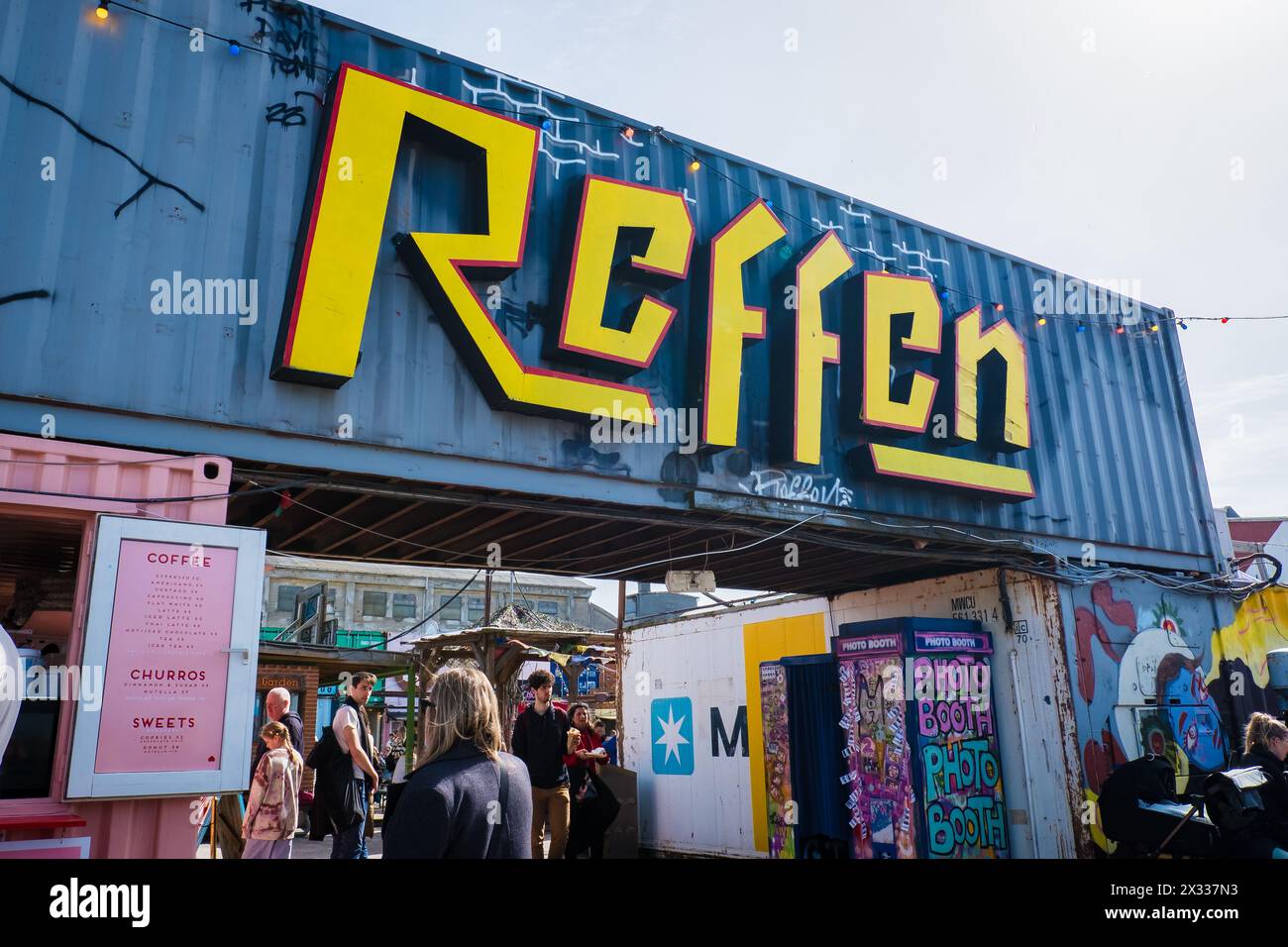 Copenhagen, Denmark - April 6, 2024: Reffen is largest street food ...