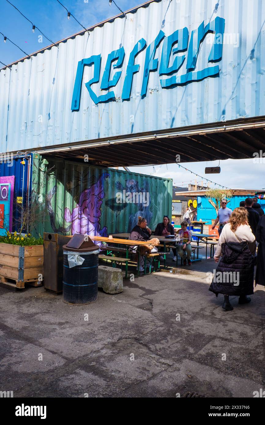 Copenhagen, Denmark - April 6, 2024: Reffen is largest street food ...