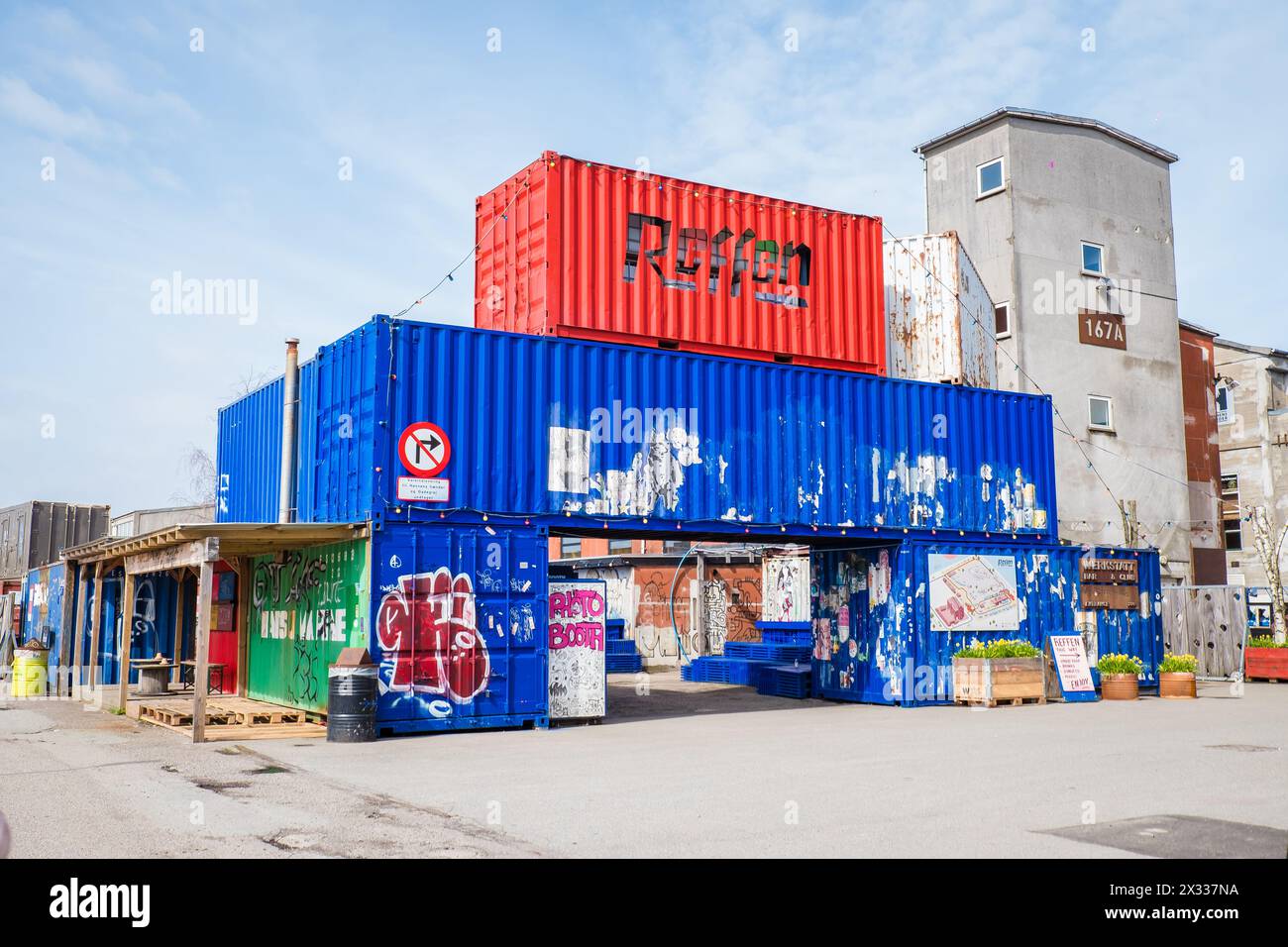 Copenhagen, Denmark - April 6, 2024: Reffen is largest street food ...