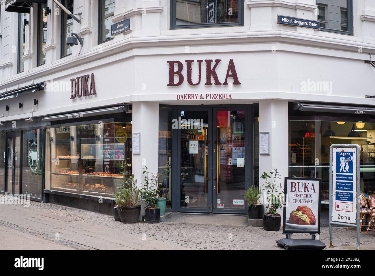 Copenhagen, Denmark - April 7, 2024: Popular Buka bakery and pizzeria ...
