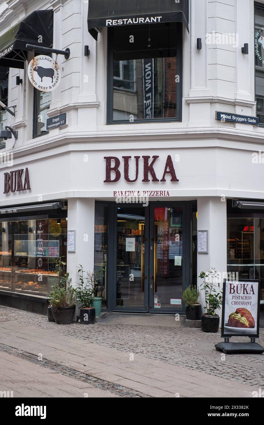 Copenhagen, Denmark - April 7, 2024: Popular Buka bakery and pizzeria ...