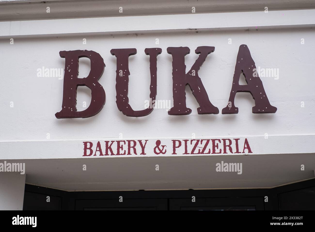 Copenhagen, Denmark - April 7, 2024: Popular Buka bakery and pizzeria ...