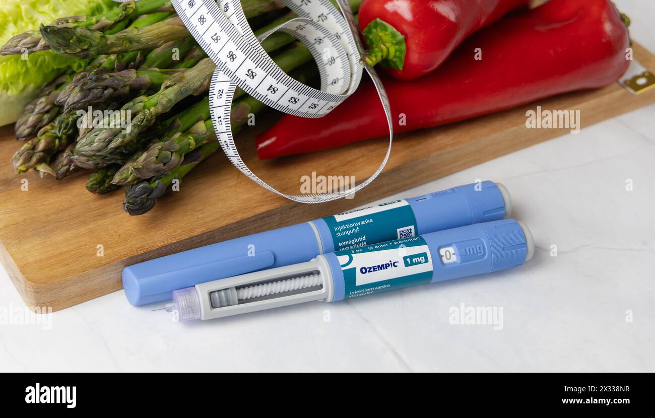 Ozempic Insulin injection pen for diabetics and weight loss Stock Photo - Alamy