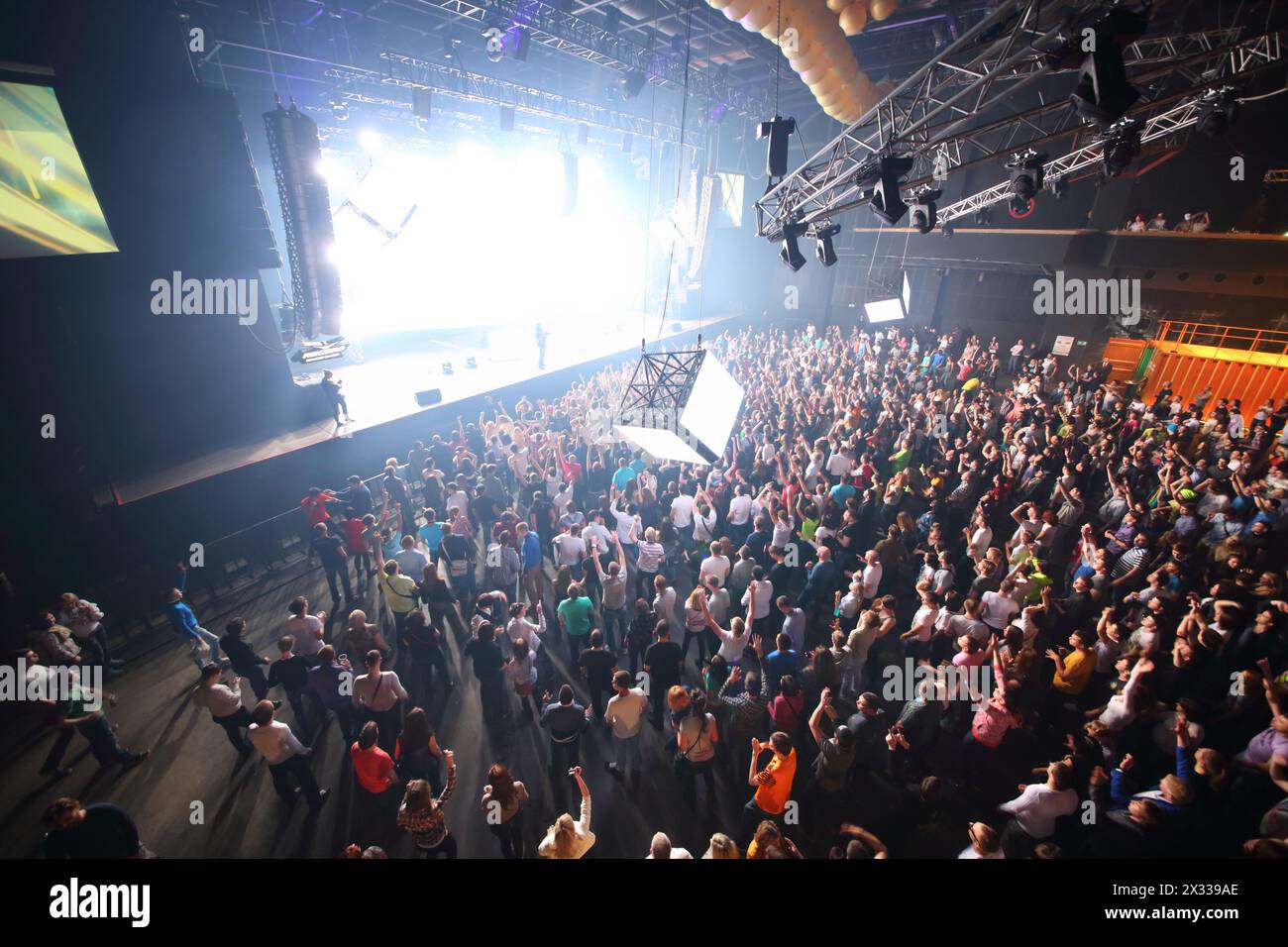 MOSCOW - APR 05, 2014: Huge crowd of people at the cult festival ...
