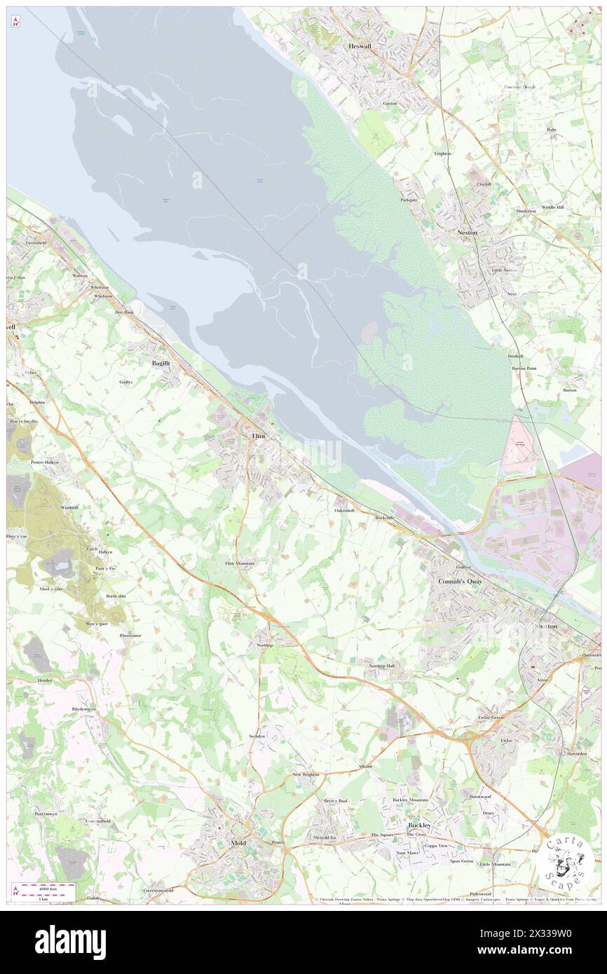 Map of flint hi-res stock photography and images - Alamy