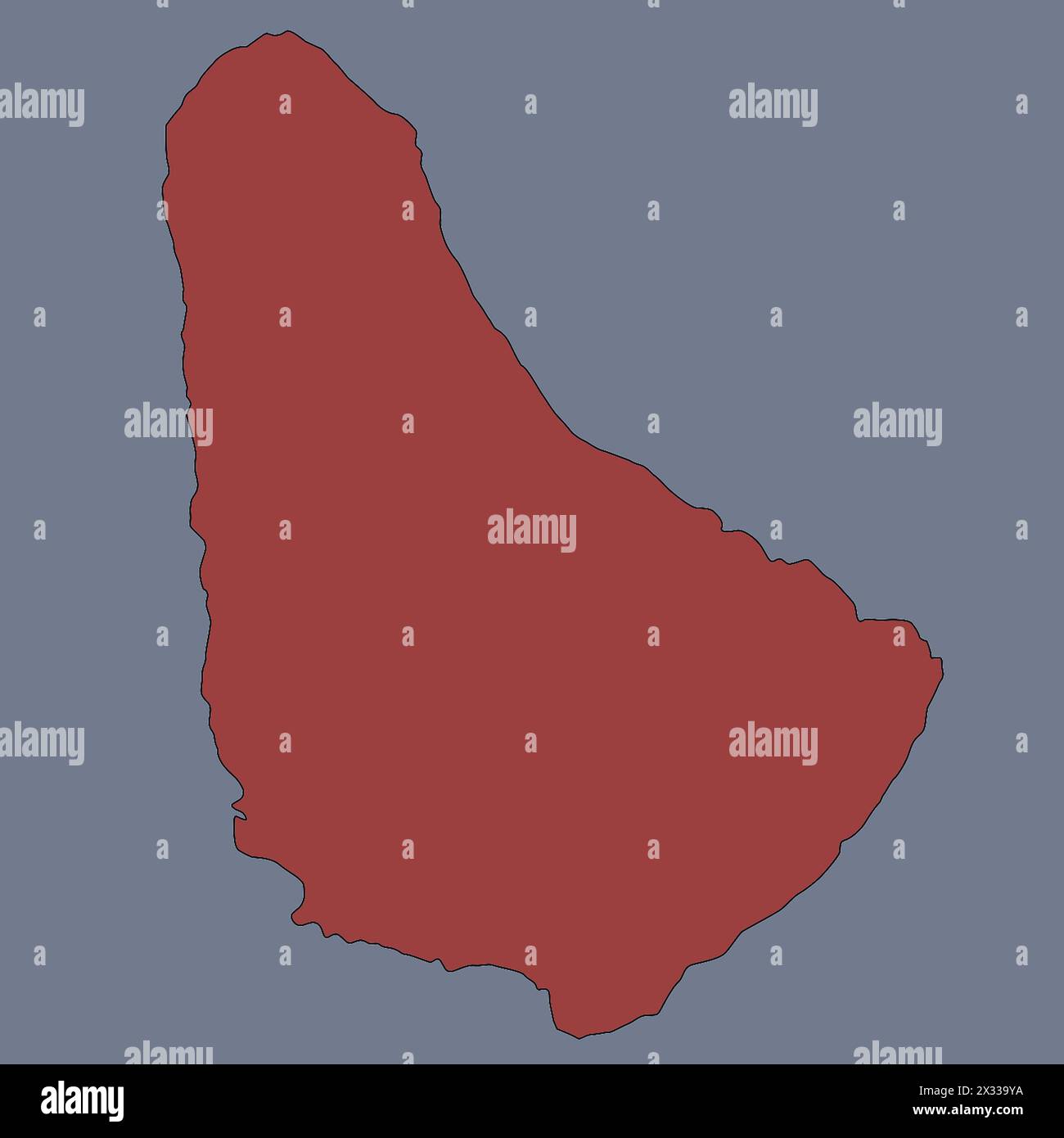 Barbados outline hi-res stock photography and images - Alamy