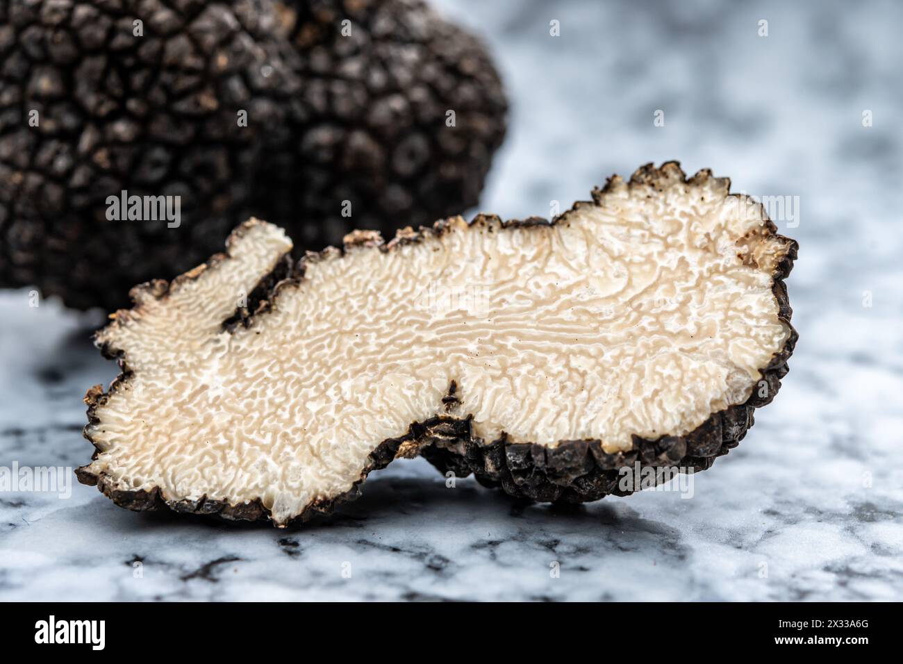 Italian black summer truffle, tasty aromatic mushroom, gourmet cuisine ...