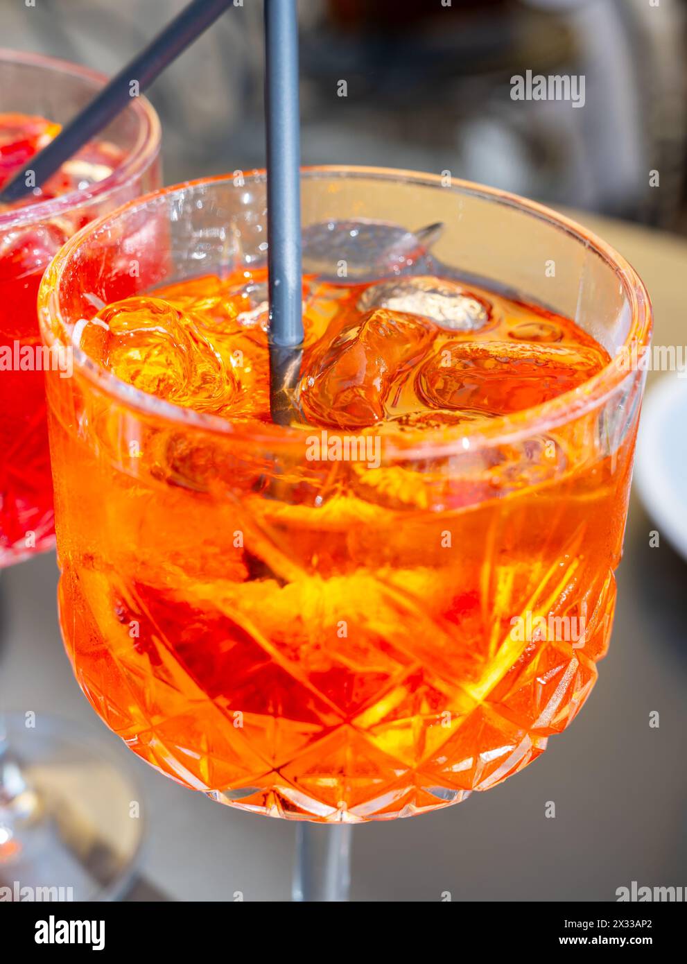 Aperol Spritz orange bitter long drink cocktail made with liqueur ...