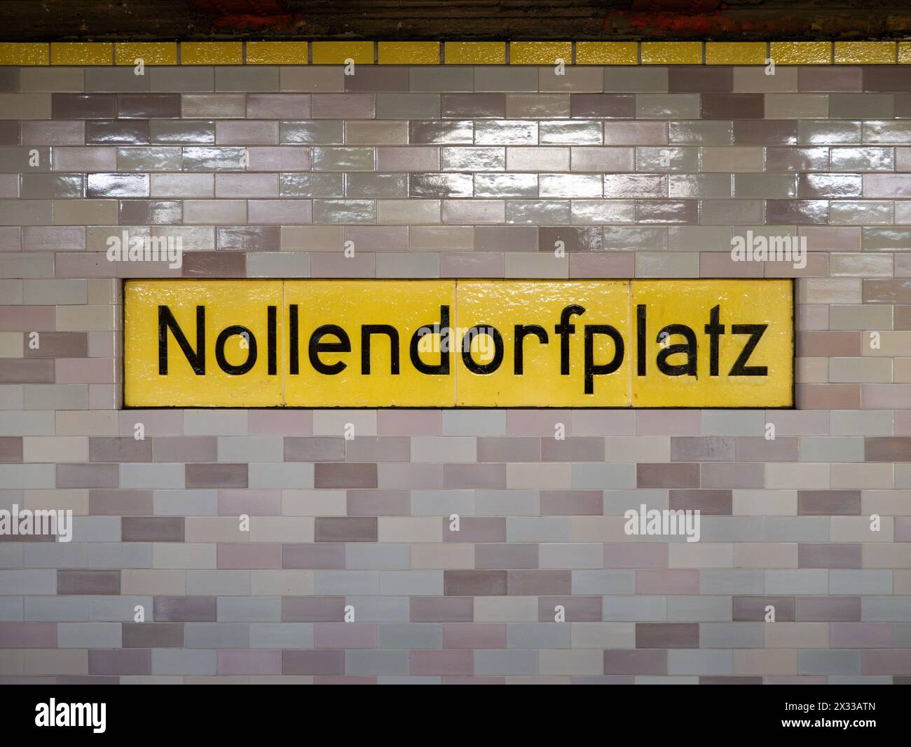 Nollendorfplatz station sign in Berlin. The location signage of the ...