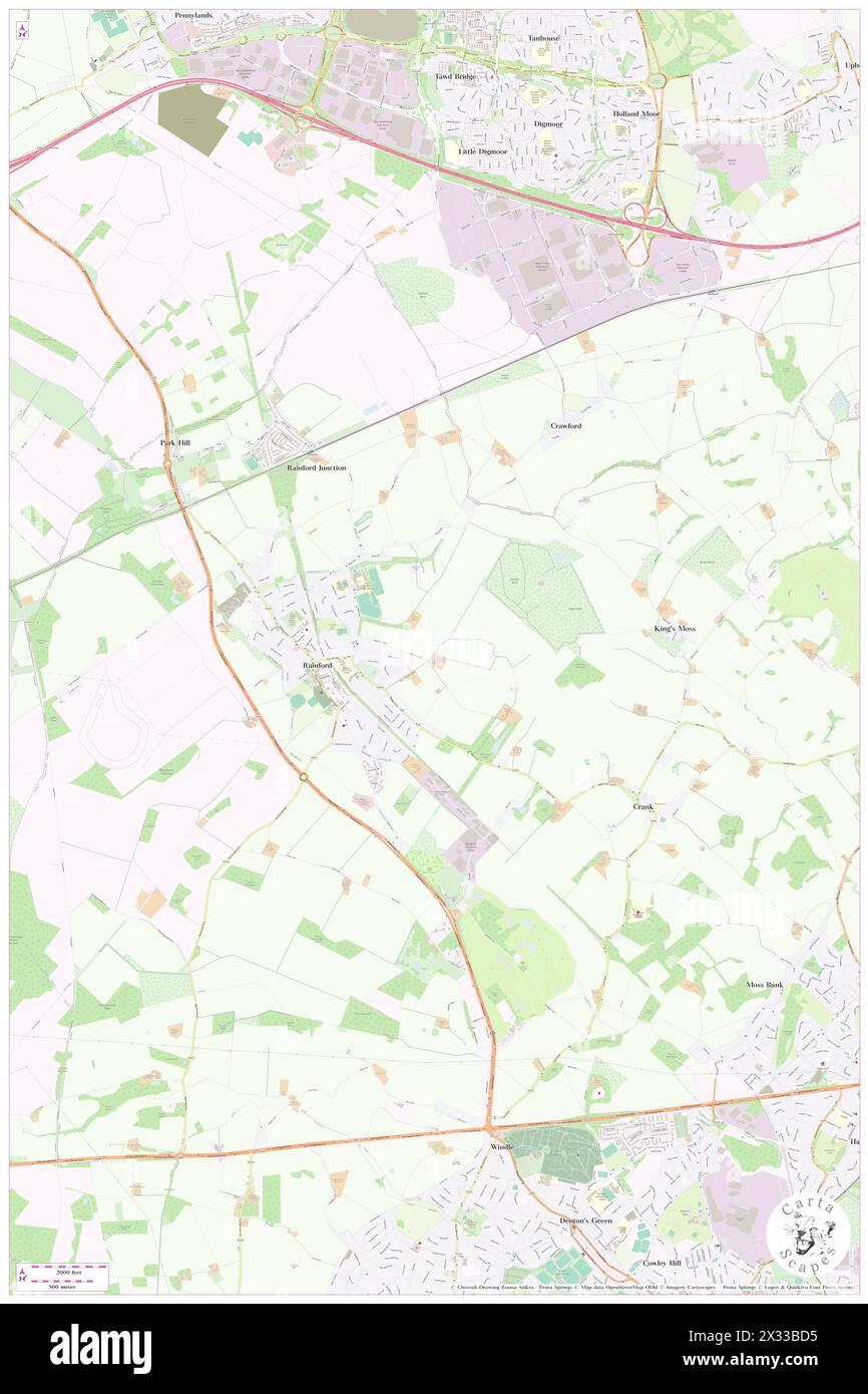 Rainford map hi-res stock photography and images - Alamy