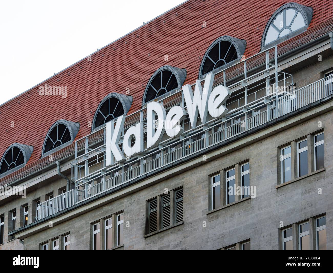 KaDeWe logo sign on the building of the Kaufhaus des Westens department ...
