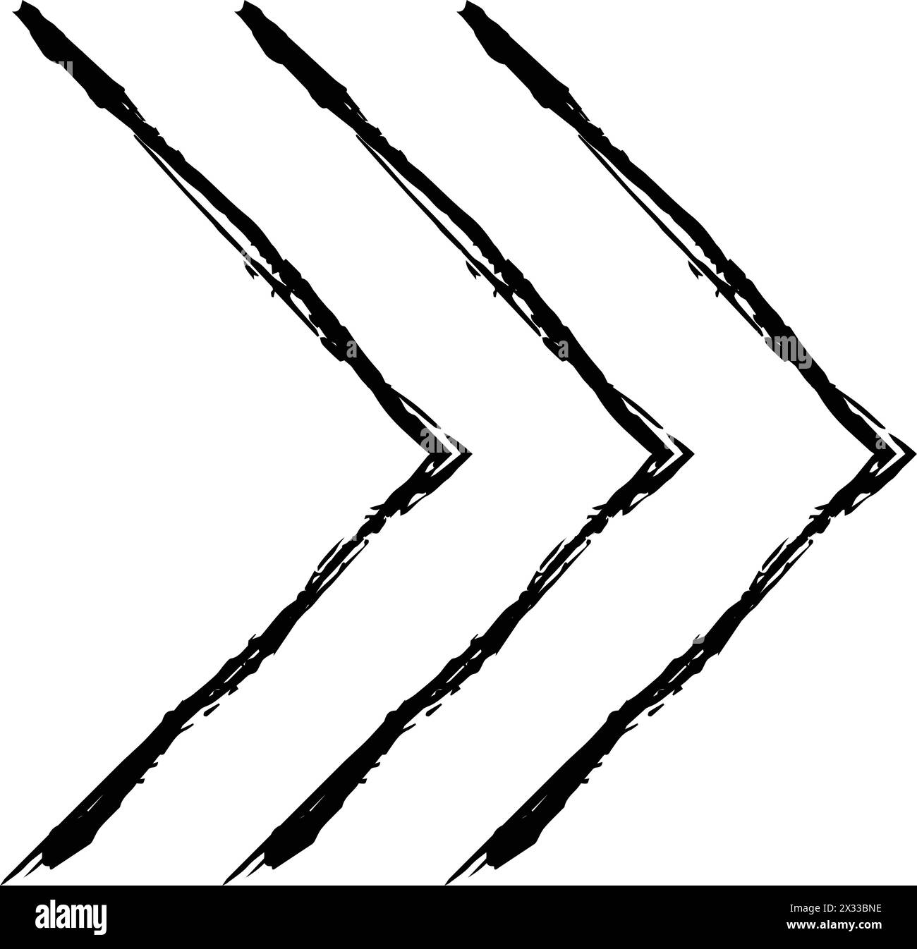 Arrow symbol icon, grunge texture vector element direction symbol ...