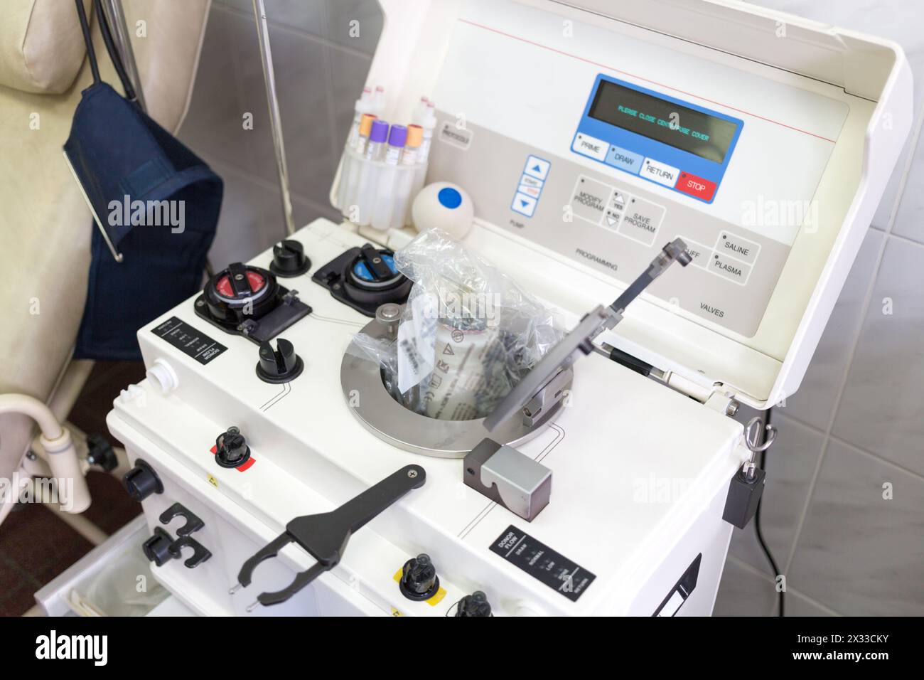 plasma collection system in the blood bank Stock Photo - Alamy