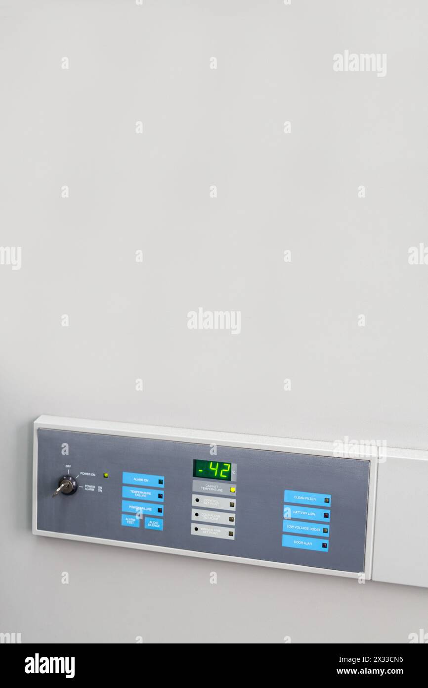 medical refrigerator control panel in the blood bank Stock Photo - Alamy