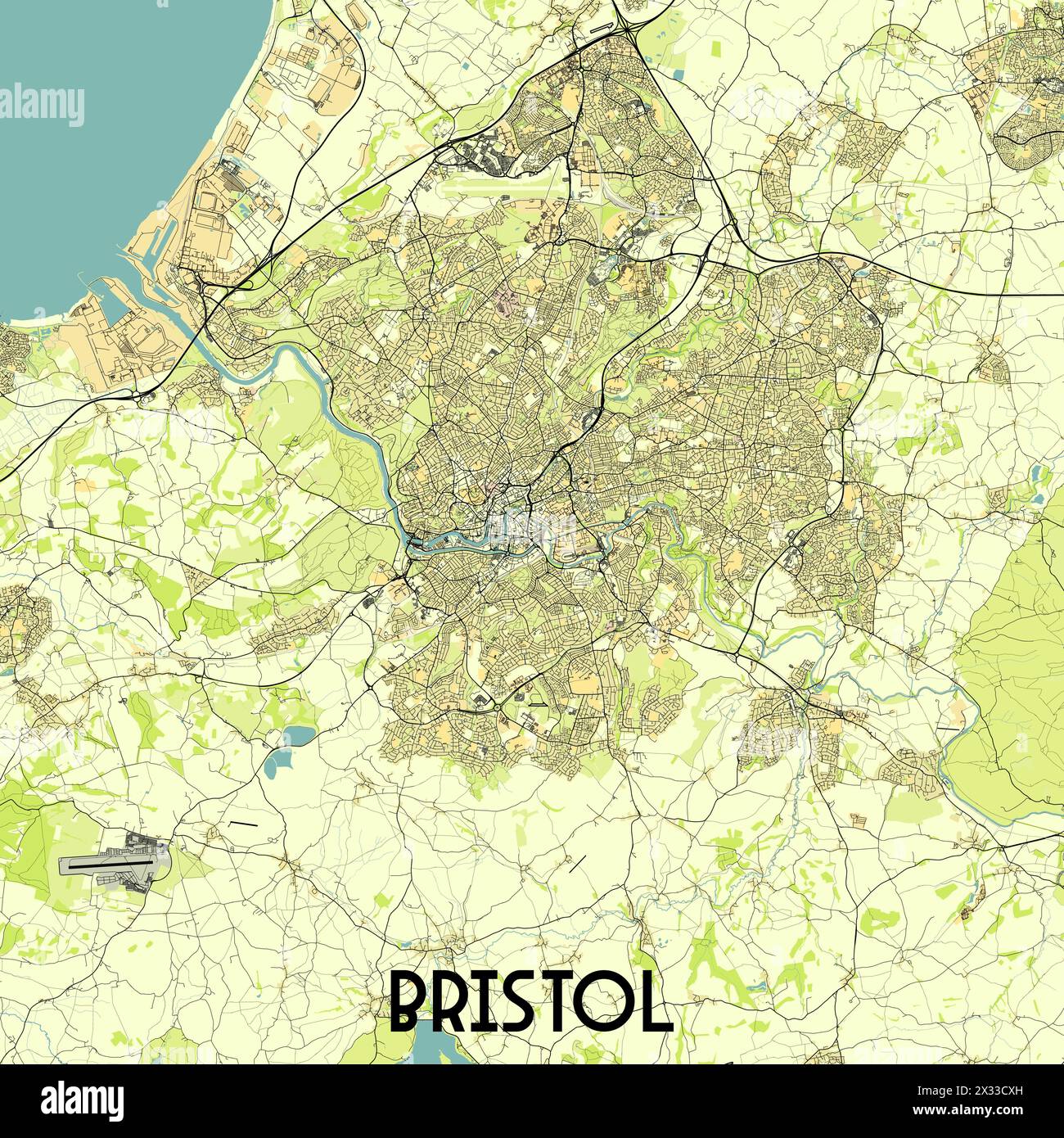 Map of bristol Stock Vector Images - Alamy