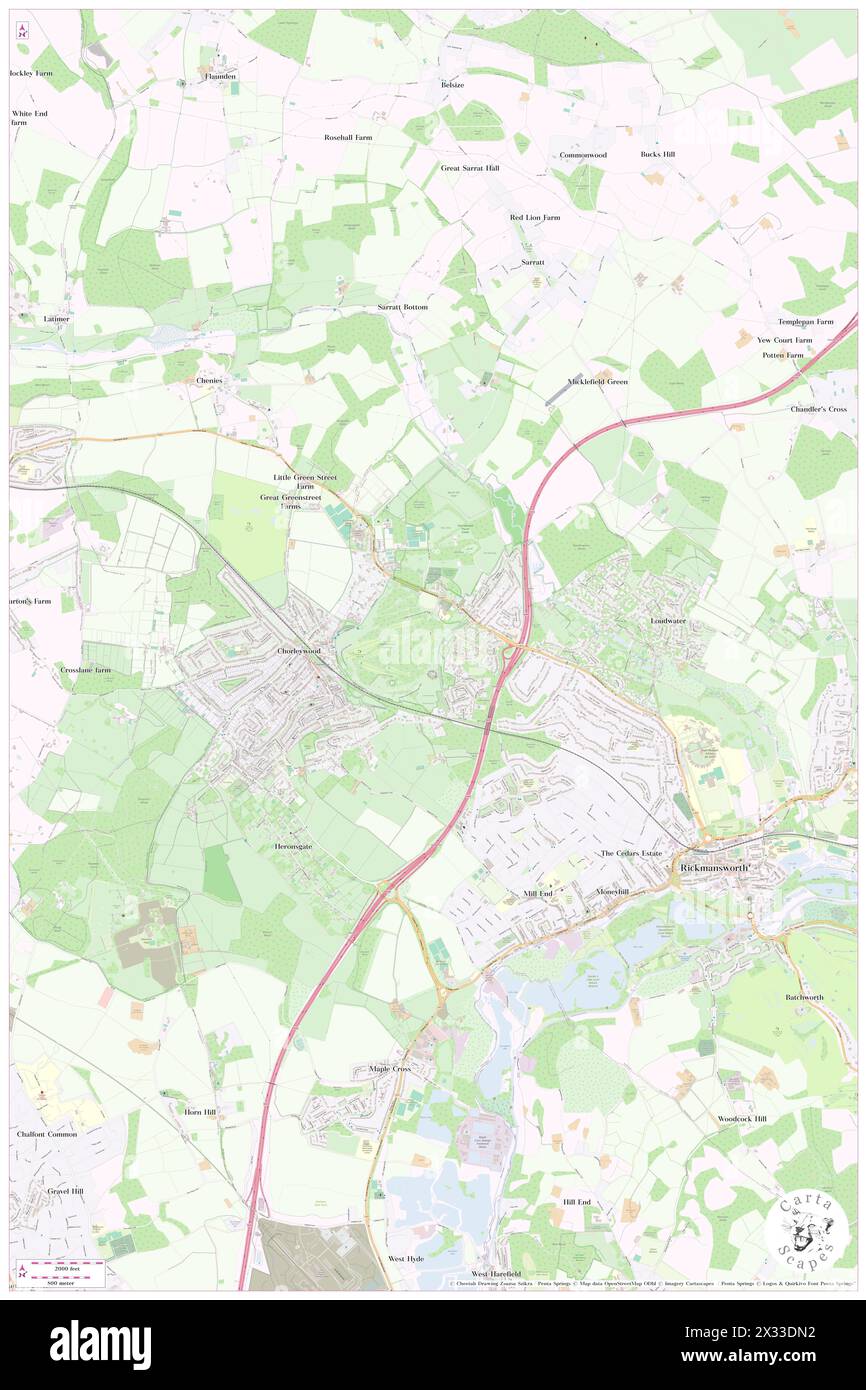 Chorleywood map Cut Out Stock Images & Pictures - Alamy
