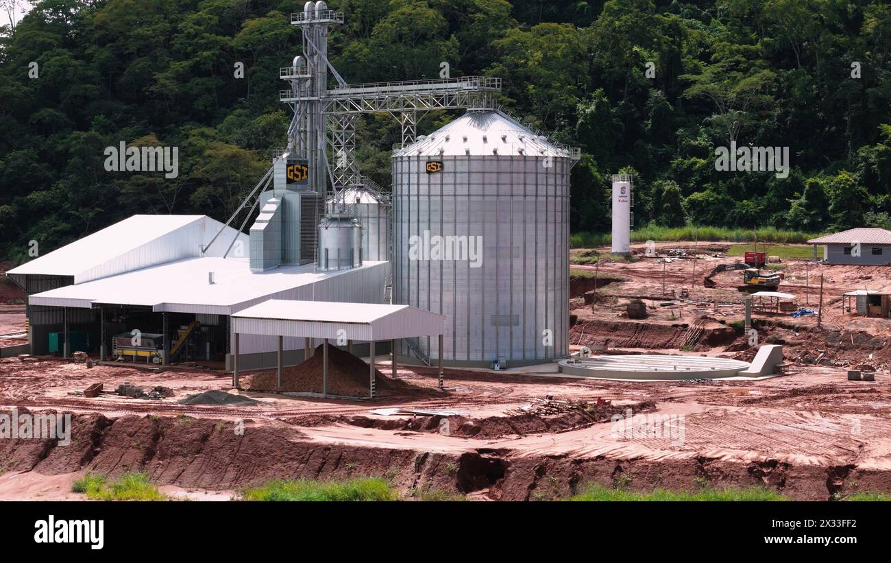 Itaja, Goias, Brazil 04 15 2024: agricultural industrial construction ...
