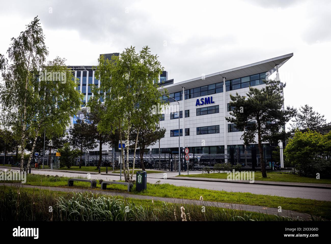 VELDHOVEN - Exterior of ASML prior to the general meeting in the Twinscan Auditorium of ASML ...
