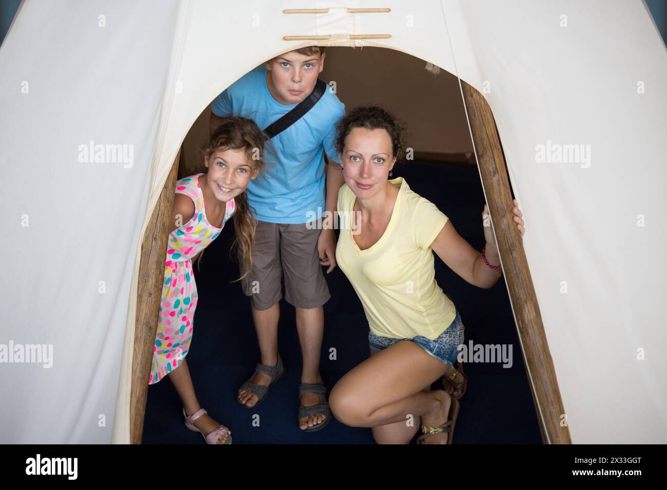 Family tepee hi-res stock photography and images - Alamy