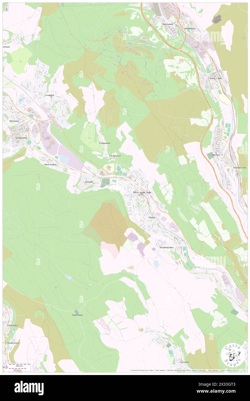 Rhondda map hi-res stock photography and images - Alamy