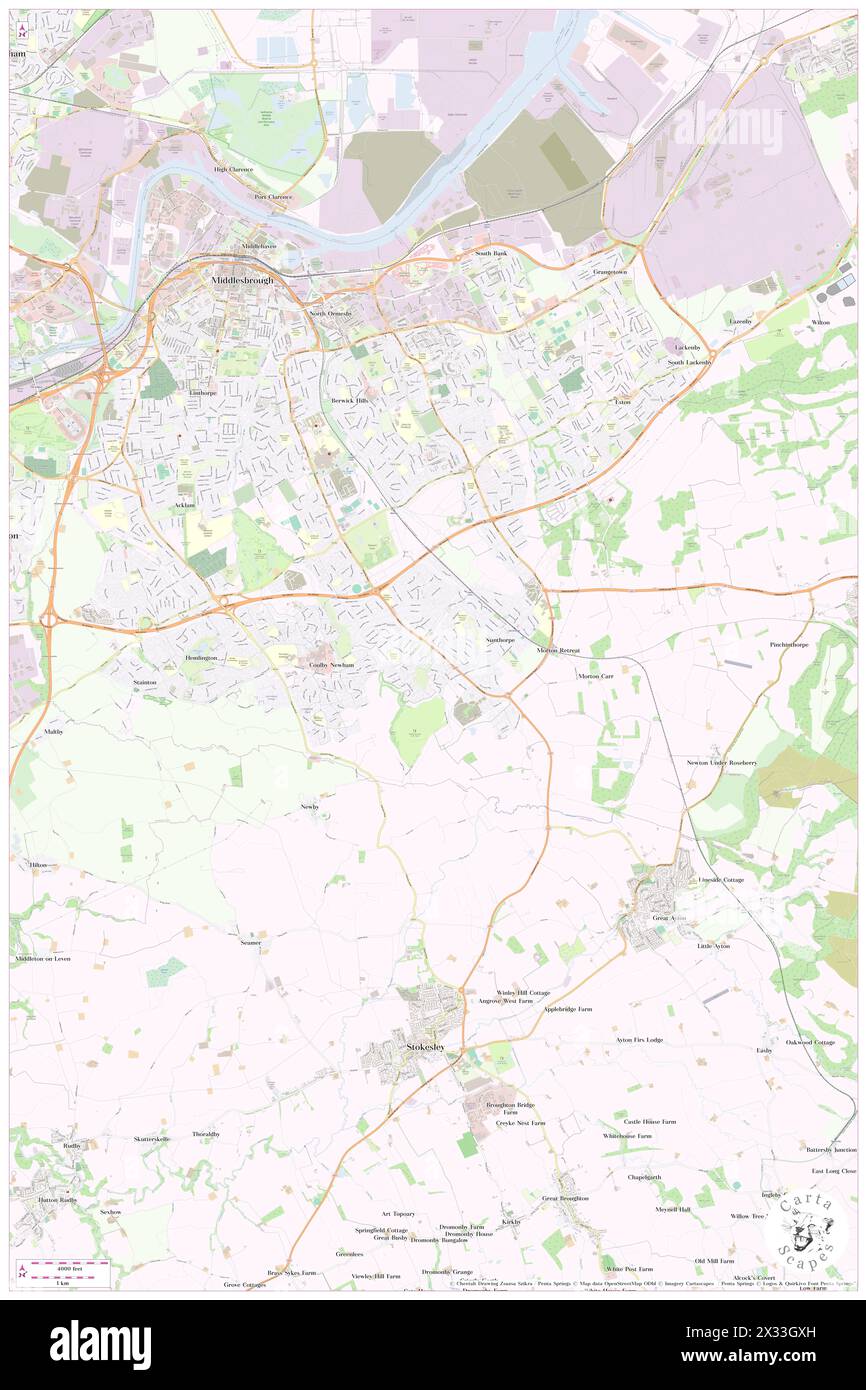 Middlesbrough map hi-res stock photography and images - Alamy