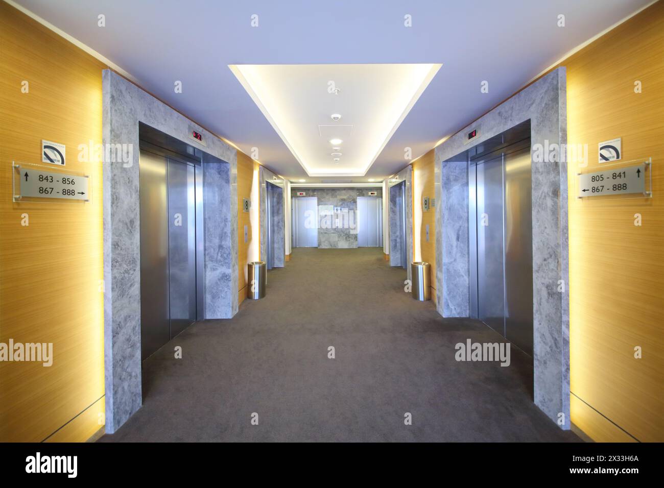SOCHI, RUSSIA - JUL 27, 2014: Interior of the modern vestibule with ...
