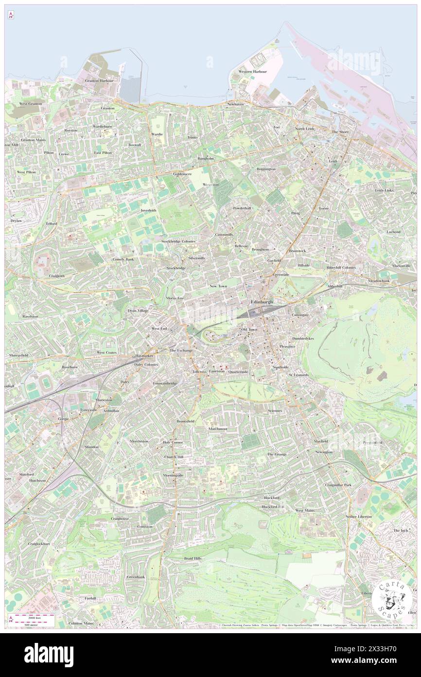 Edinburgh street map scotland hi-res stock photography and images - Alamy