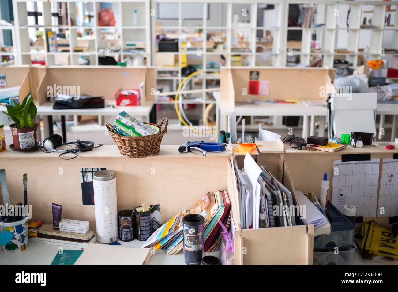 RUSSIA, MOSCOW – 07 DEC, 2014: Empty workplace in British high school ...