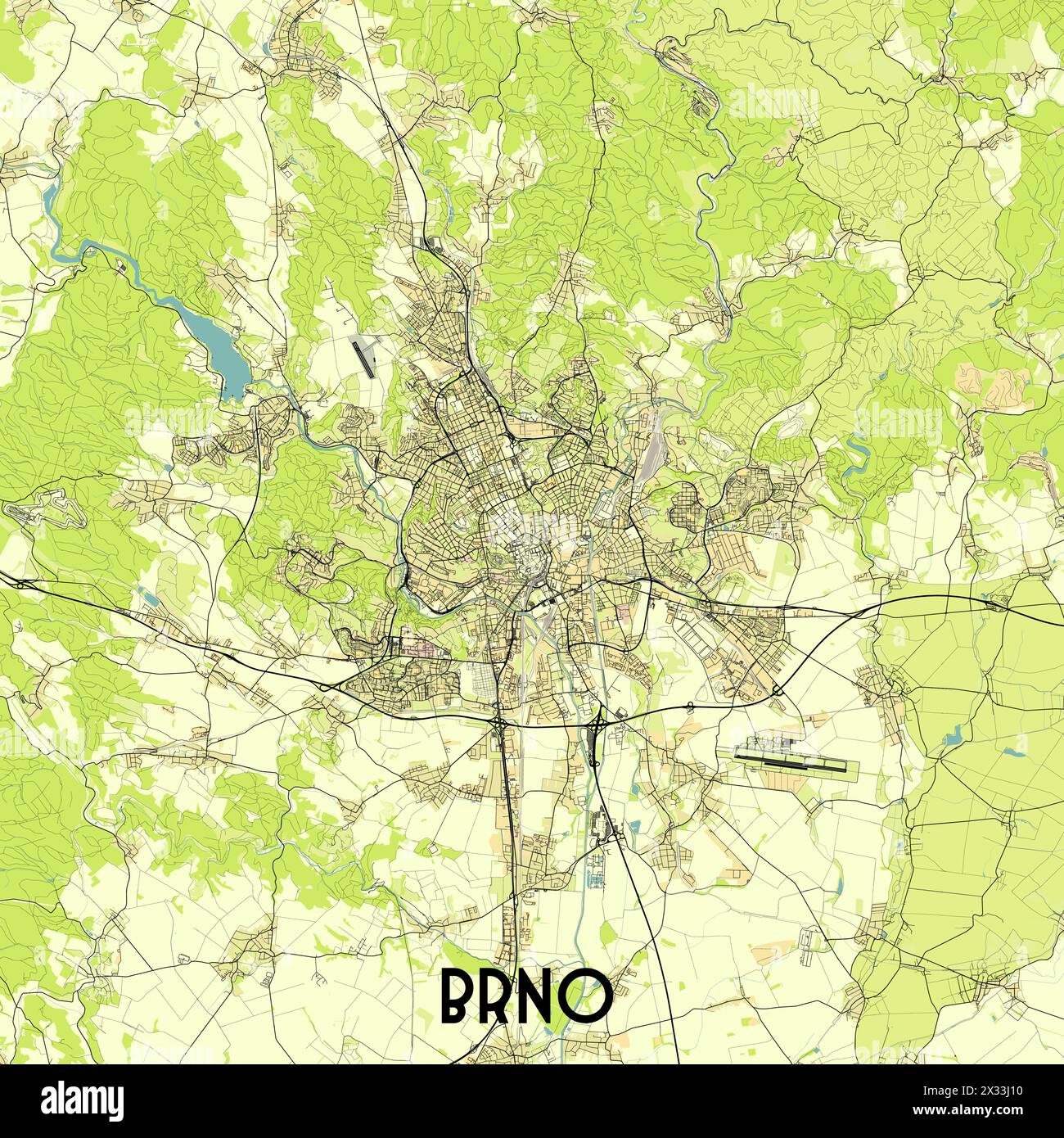 Brno map hi-res stock photography and images - Alamy